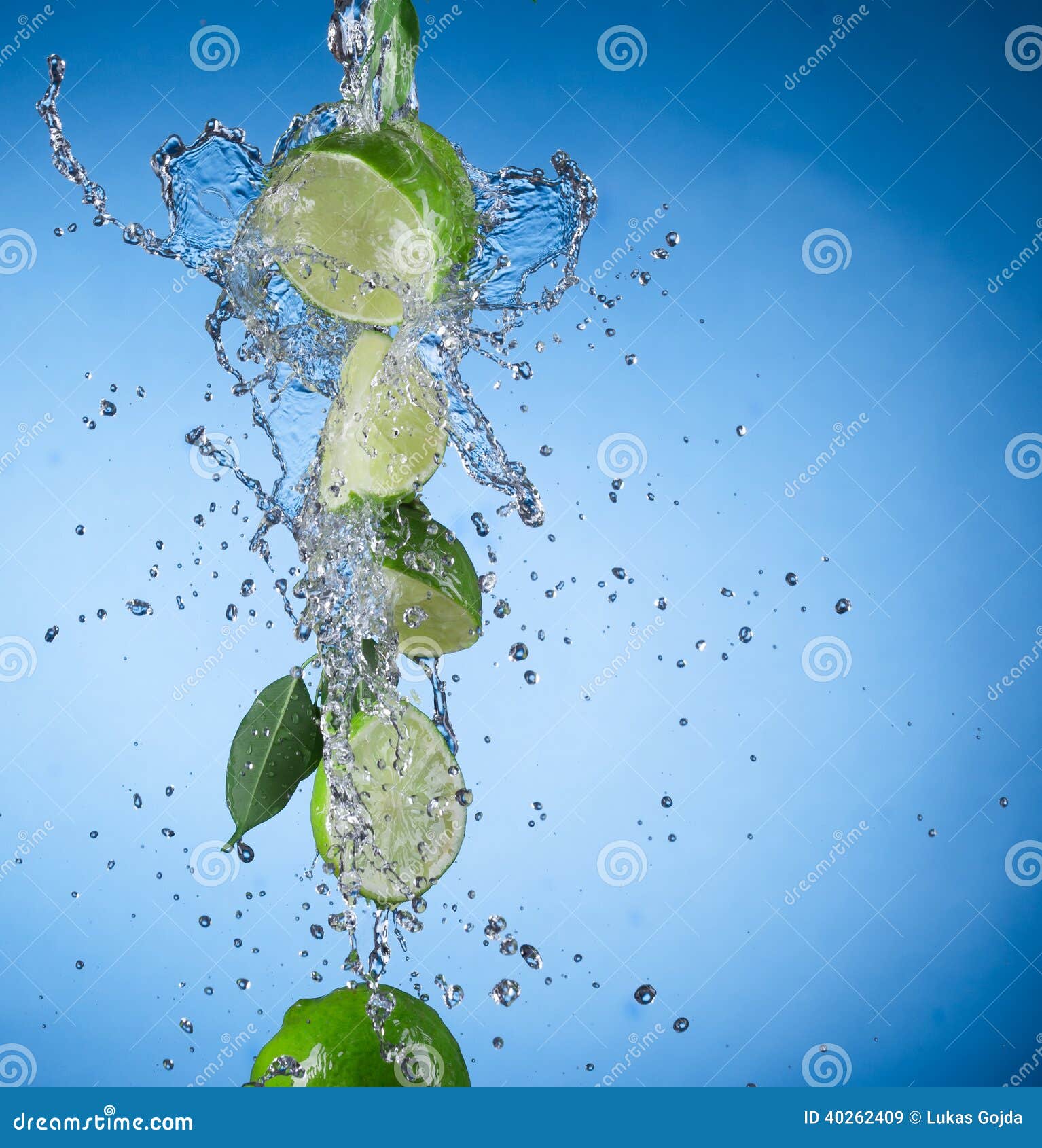 Fresh Limeta with Water Splash Stock Image - Image of flavor ...