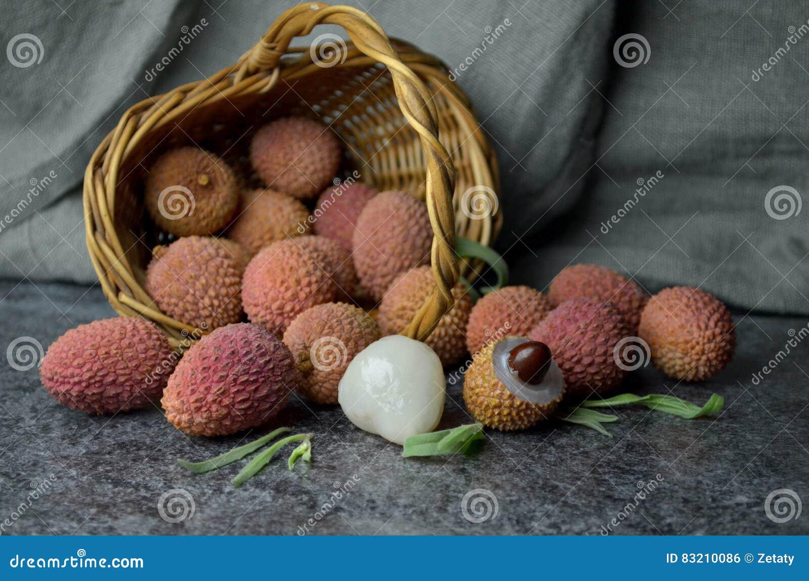 Fresh litchi fruits stock photo. Image of green, exotic - 83210086
