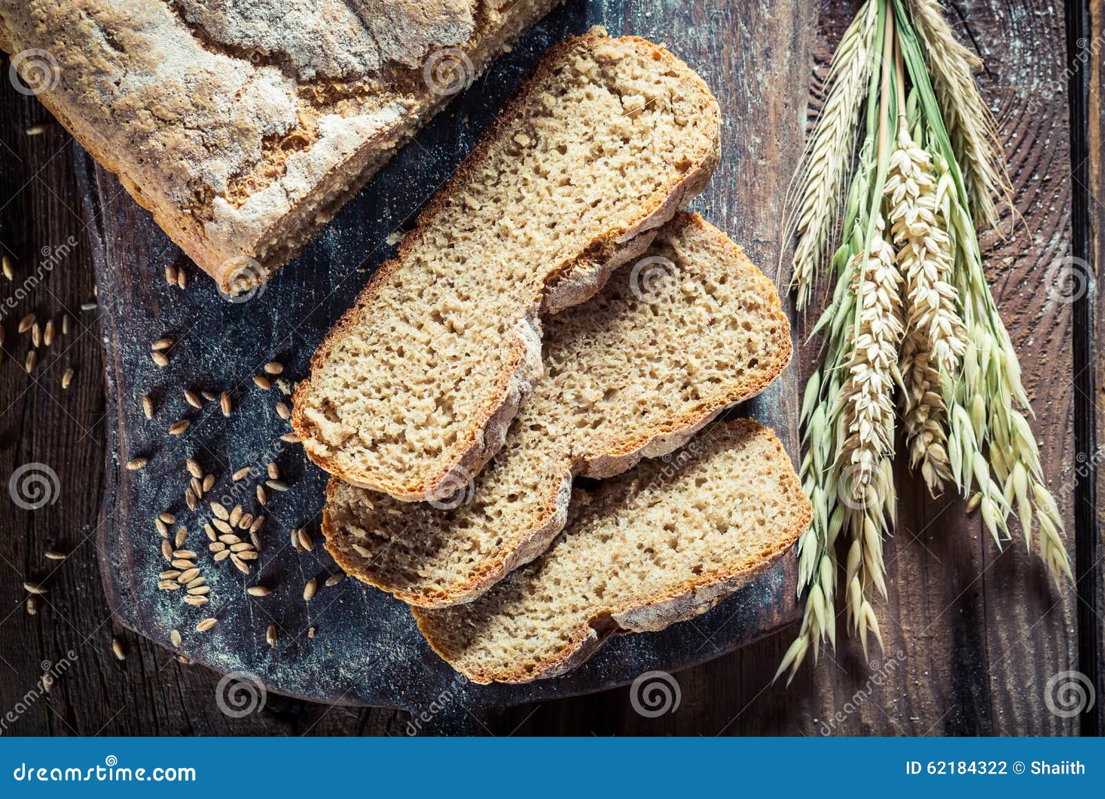 Fresh Loaf of Bread with Several Grains Stock Photo - Image of wheat ...