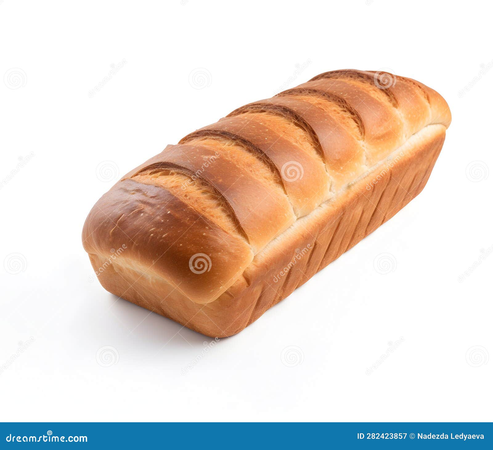 Fresh Loaf Bread on White Background. Stock Illustration - Illustration ...