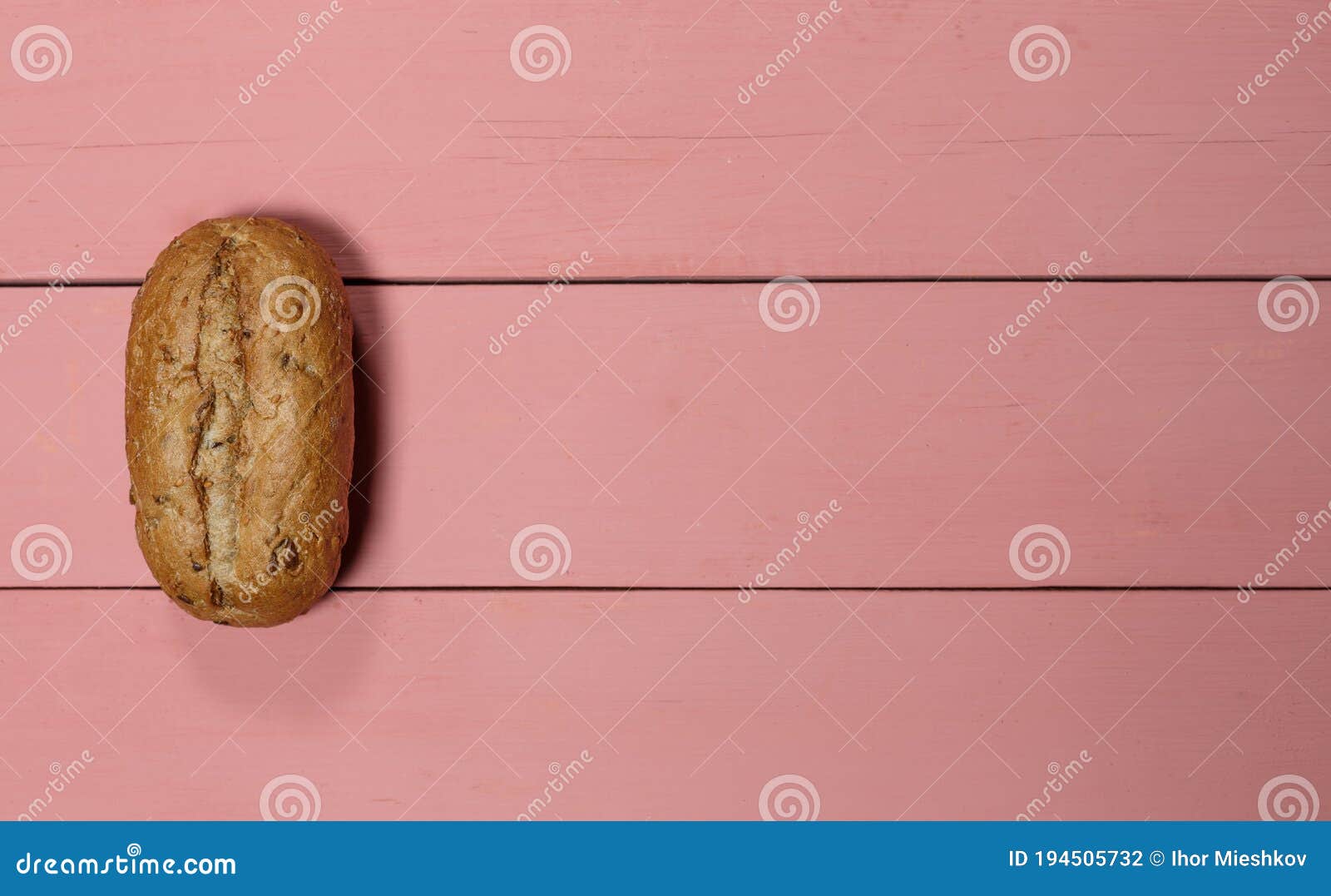 Fresh Loaf of Gluten Free Bread on Pink Background Stock Photo - Image ...