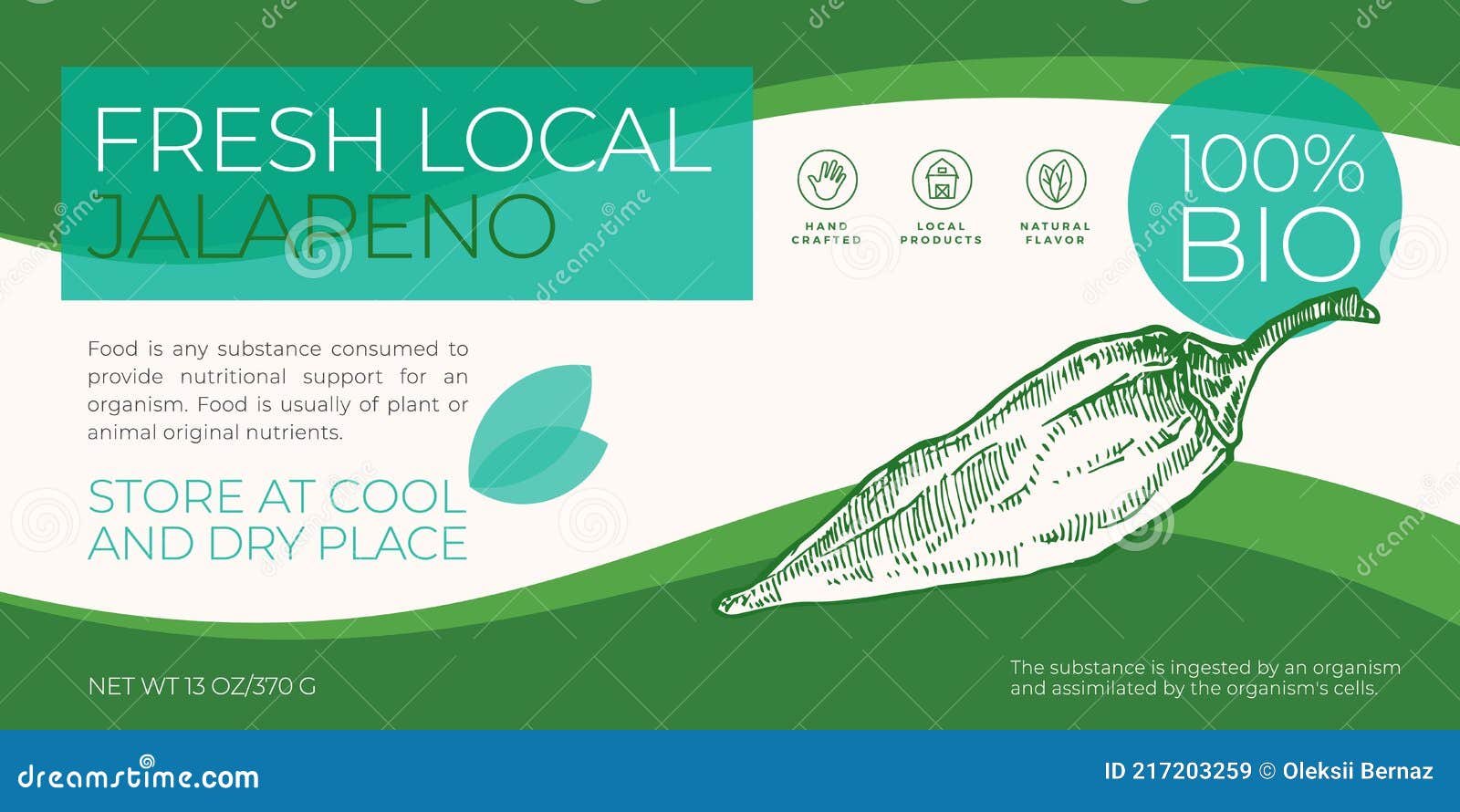 Fresh Local Vegetables Label Template. Abstract Vector Packaging ...