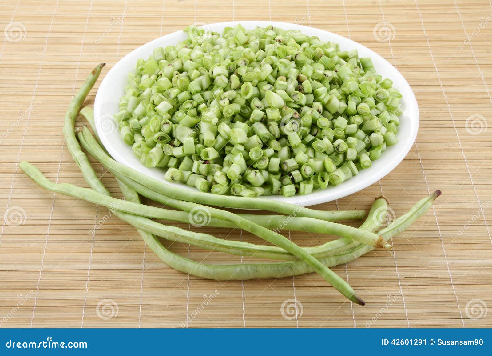 Fresh long beans chopped stock image. Image of kerala - 42601291