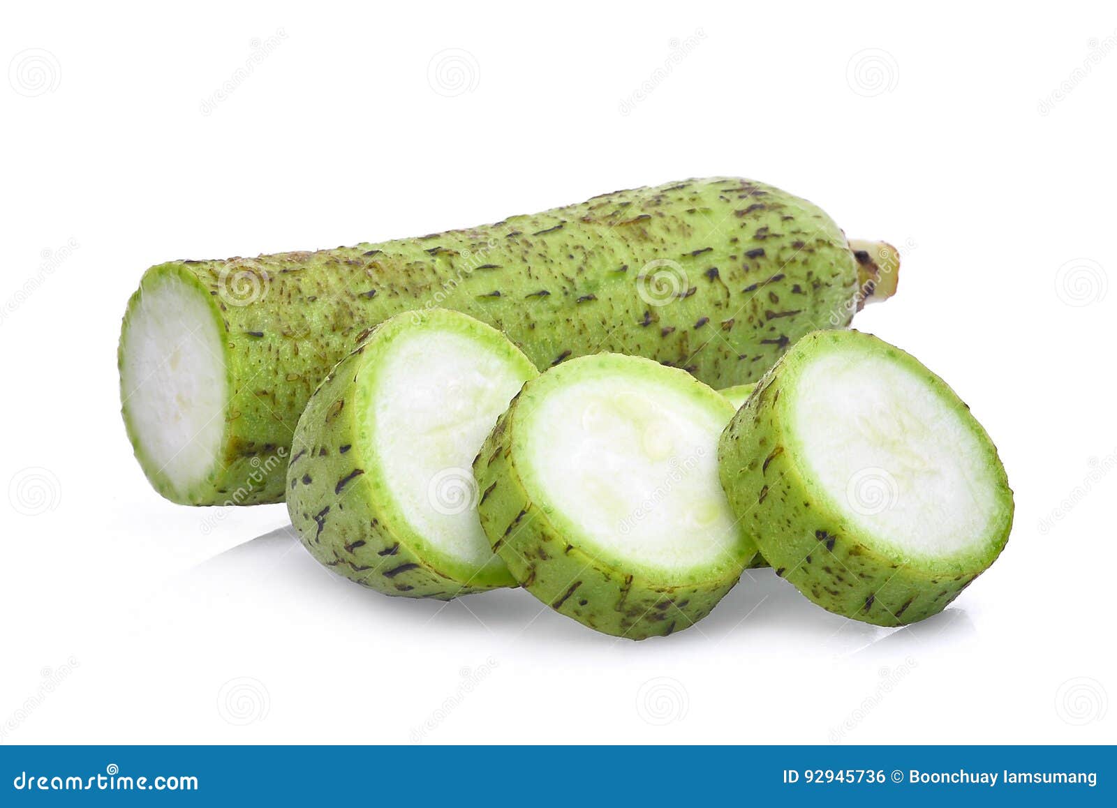 Fresh Loofah or Luffa on the White Stock Photo - Image of pumpkin ...