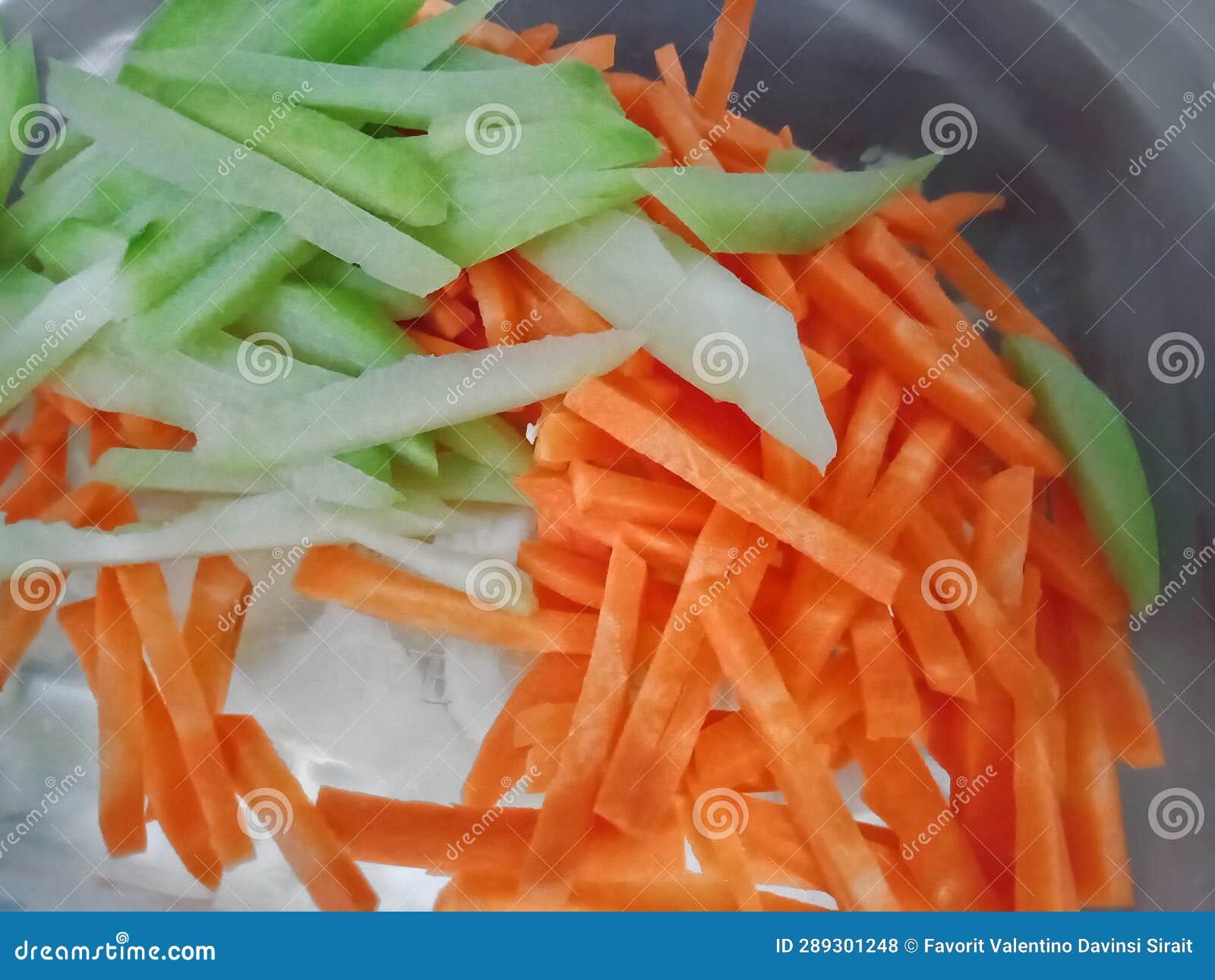 Fresh Looking Chopped Vegetables Consisting of Carrots and Squash Stock ...