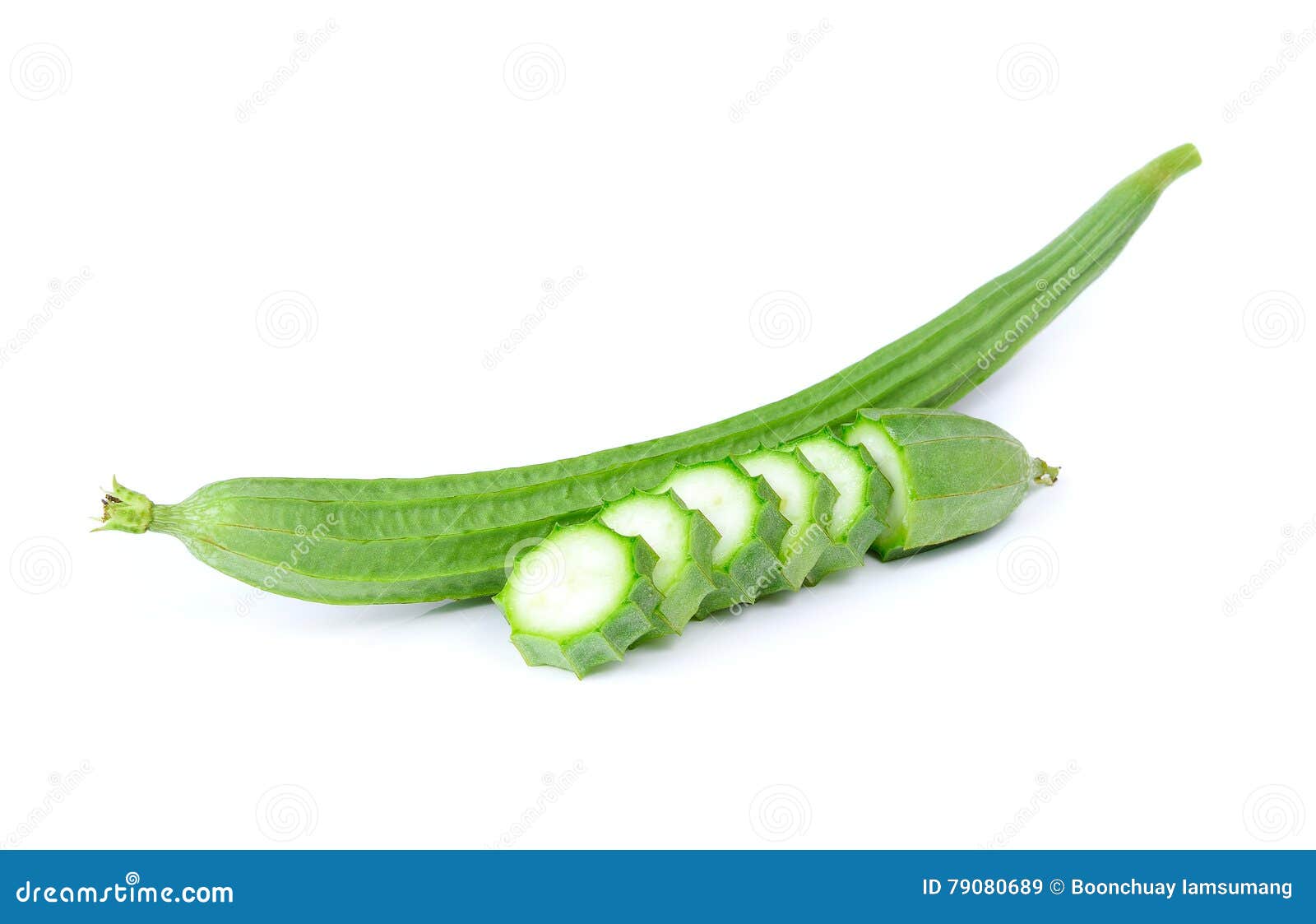 Luffa Acutangula On Wood Texture Royalty-Free Stock Photo ...