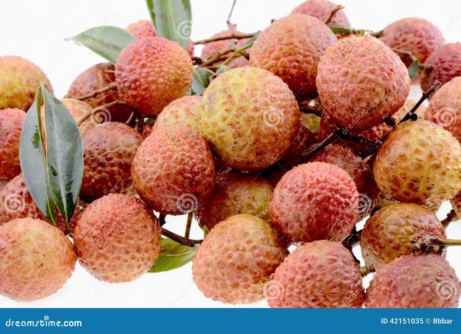 Fresh Lychee Fruits on a White Stock Image - Image of nutrition, color ...