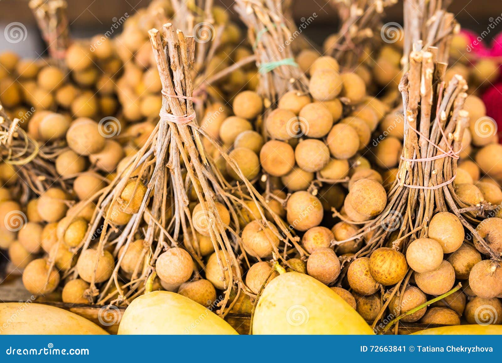 Fresh lychee in market stock image. Image of brown, litchi - 72663841