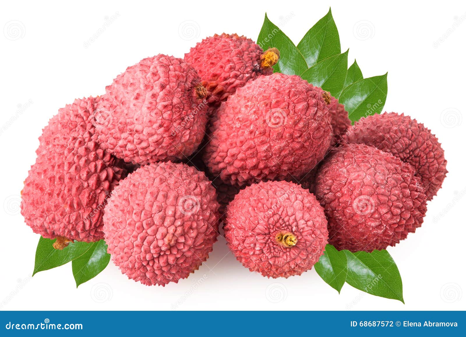 Fresh Lychees Isolated on White Stock Photo - Image of fruit, chinese ...