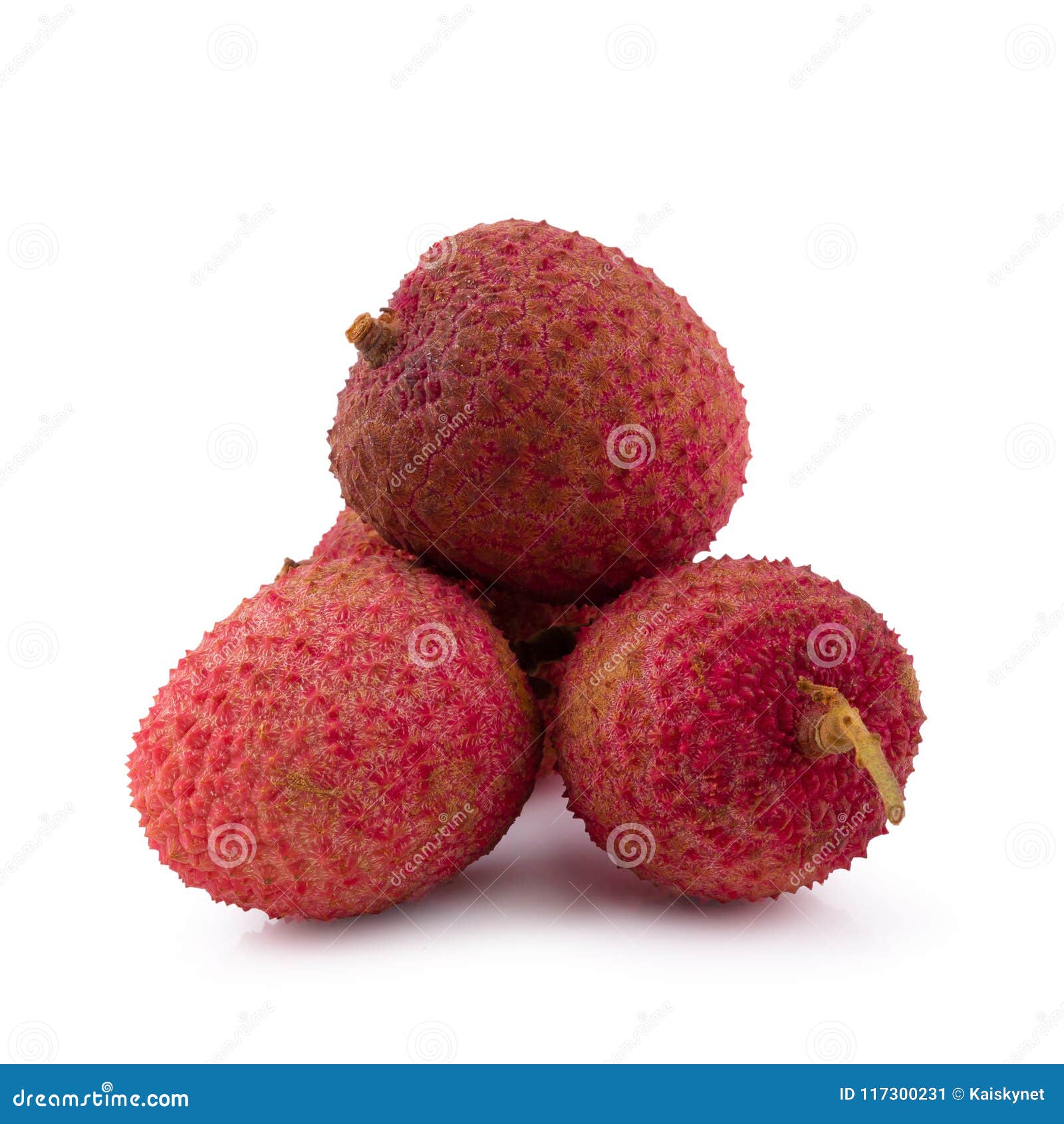 Fresh Lychees Isolated on a White Background Stock Image - Image of ...