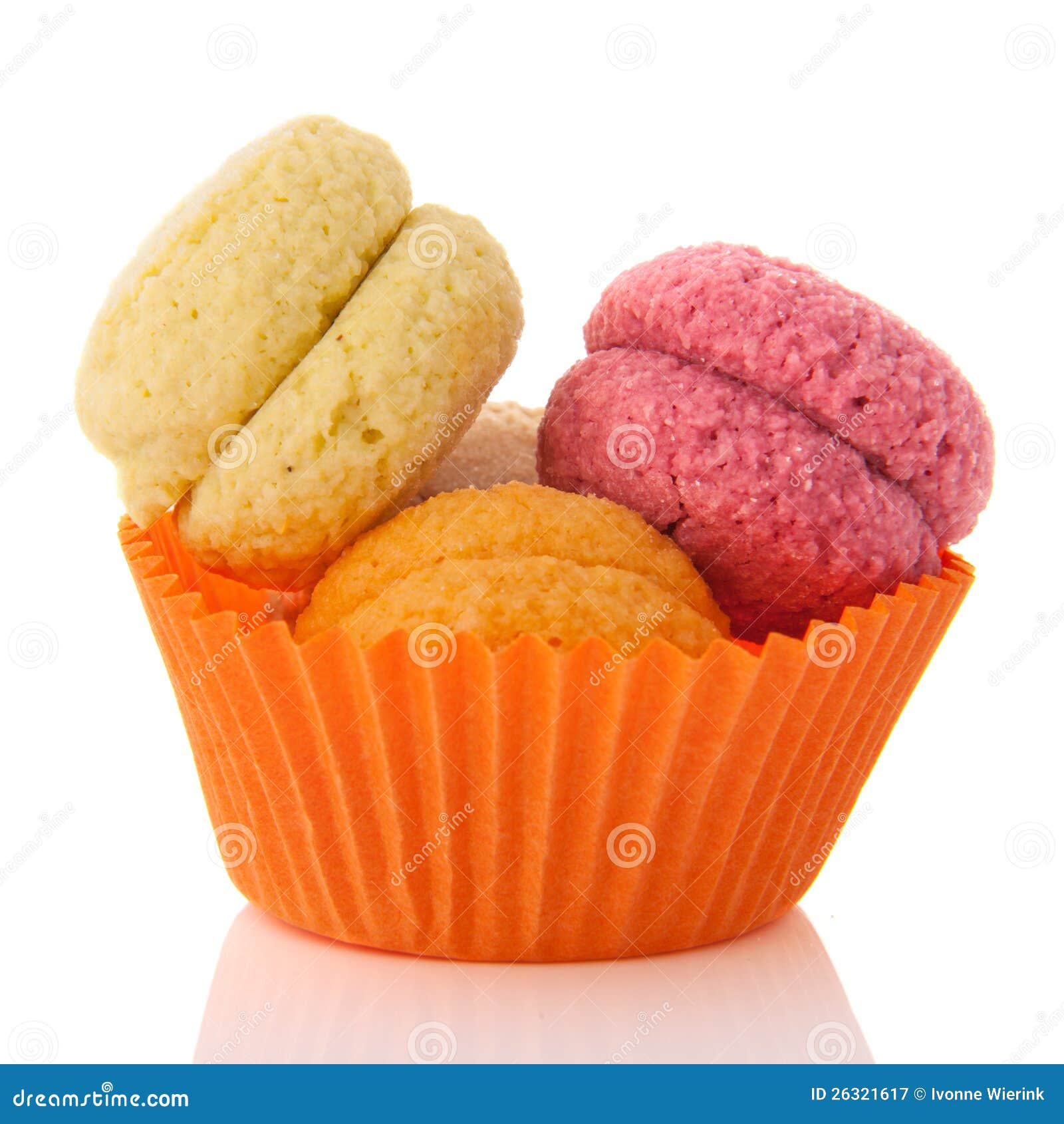 Fresh Macaroons in Orange Cup Stock Image - Image of fresh, stacked ...