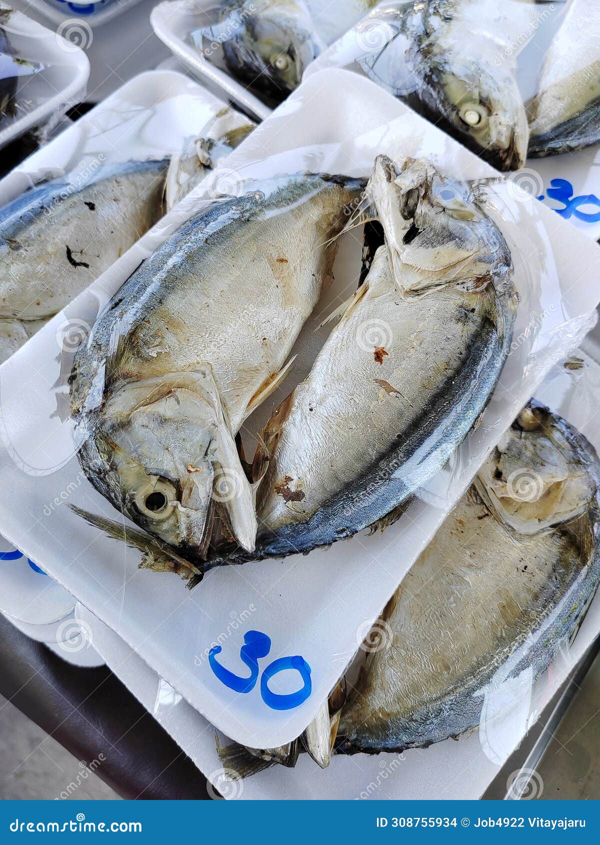 The Fresh Mackerel in a Package Stock Photo - Image of steamed, cooking ...