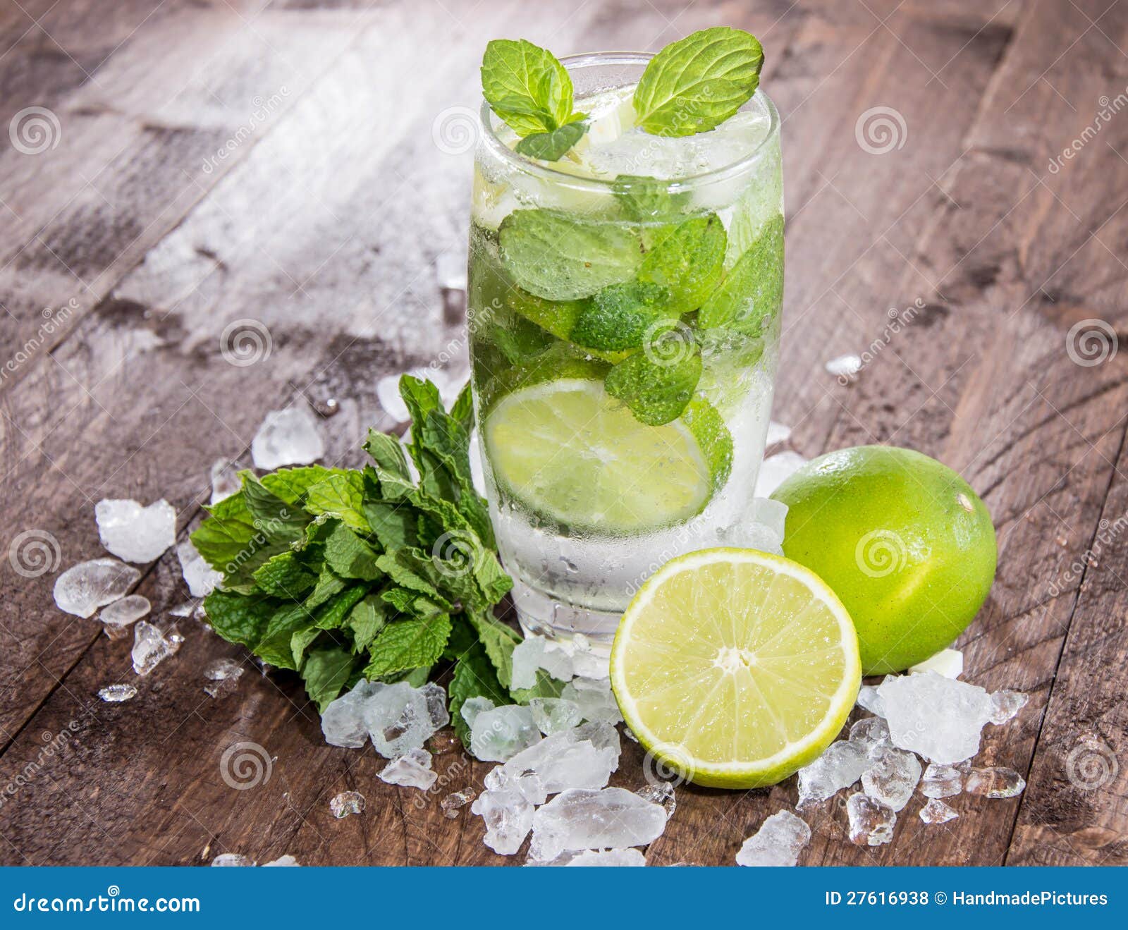 Fresh Made Mojito with Ingredients Stock Photo - Image of food ...