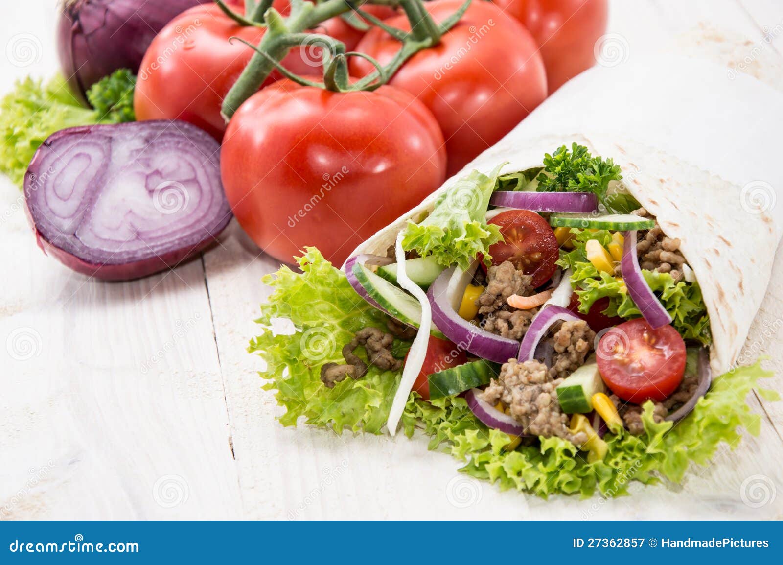 Fresh made Wrap stock image. Image of food, healthy, mince - 27362857