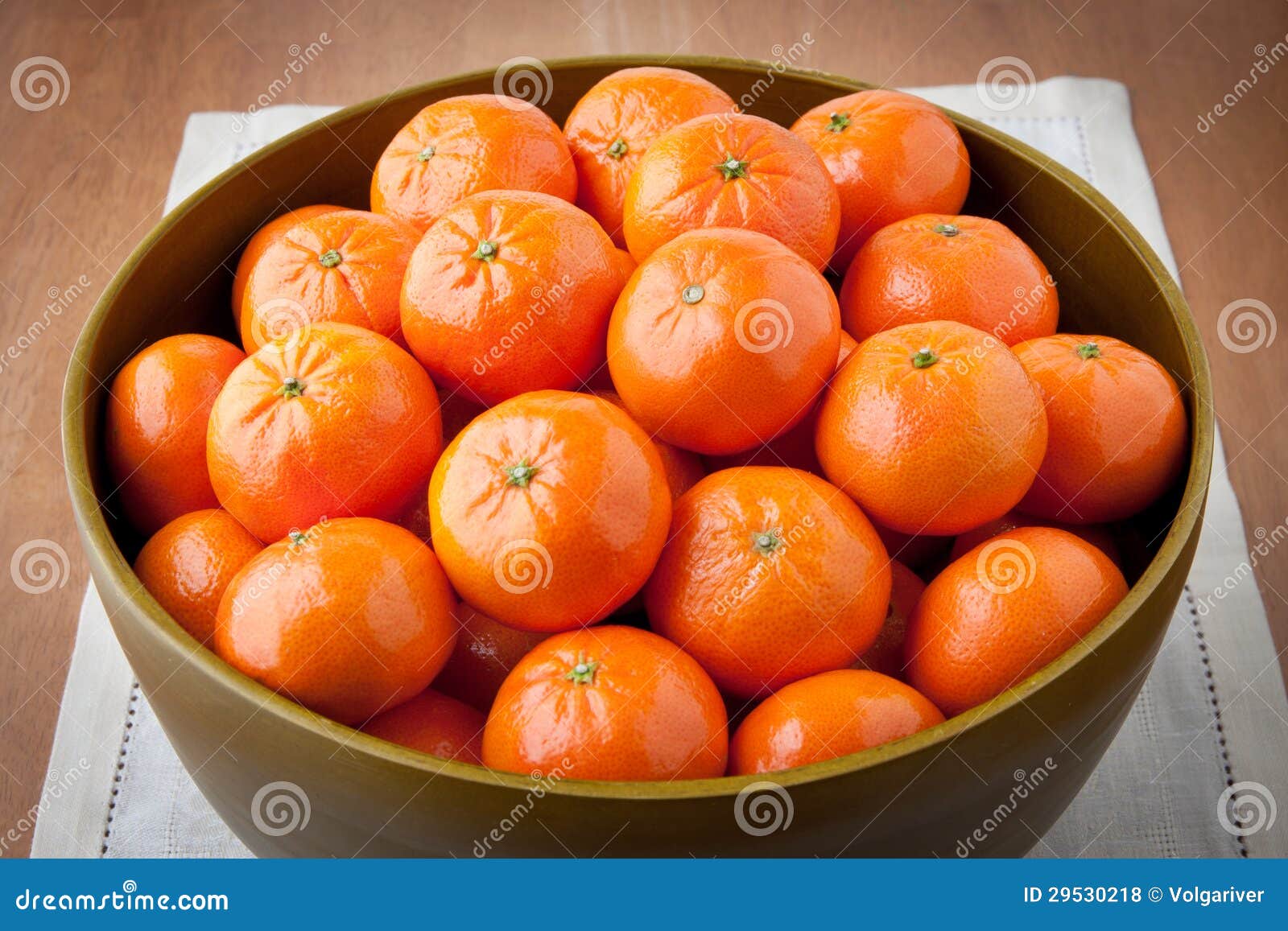Fresh Mandarin Oranges in Big Wooden Bowl Stock Photo - Image of bowl ...