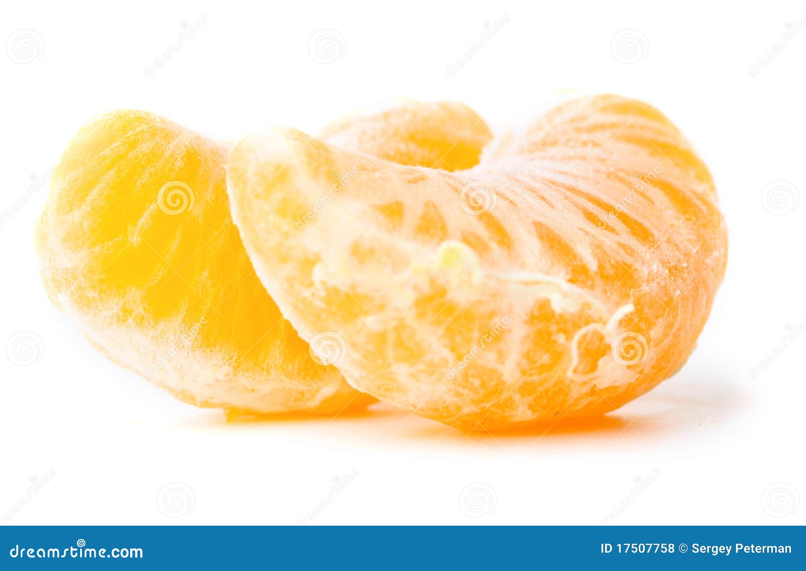 Fresh mandarin segments stock photo. Image of leaf, citrus - 17507758