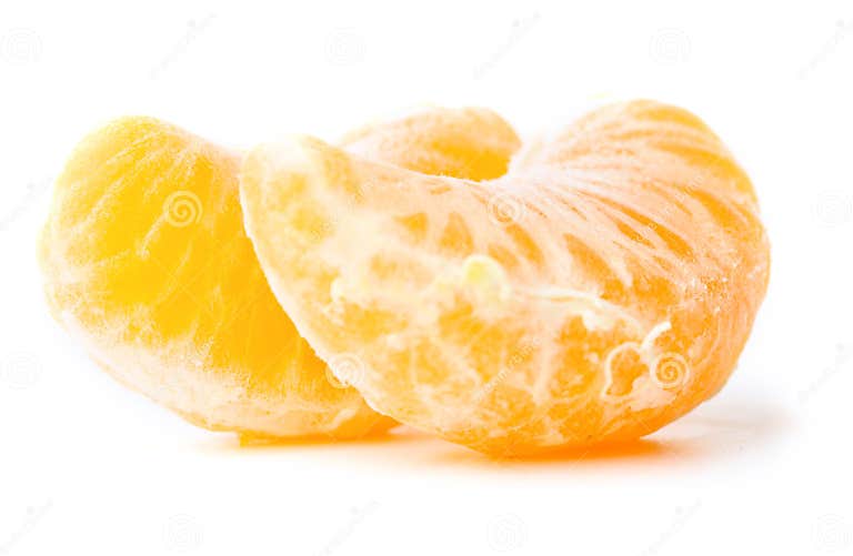 Fresh mandarin segments stock photo. Image of leaf, citrus - 17507758
