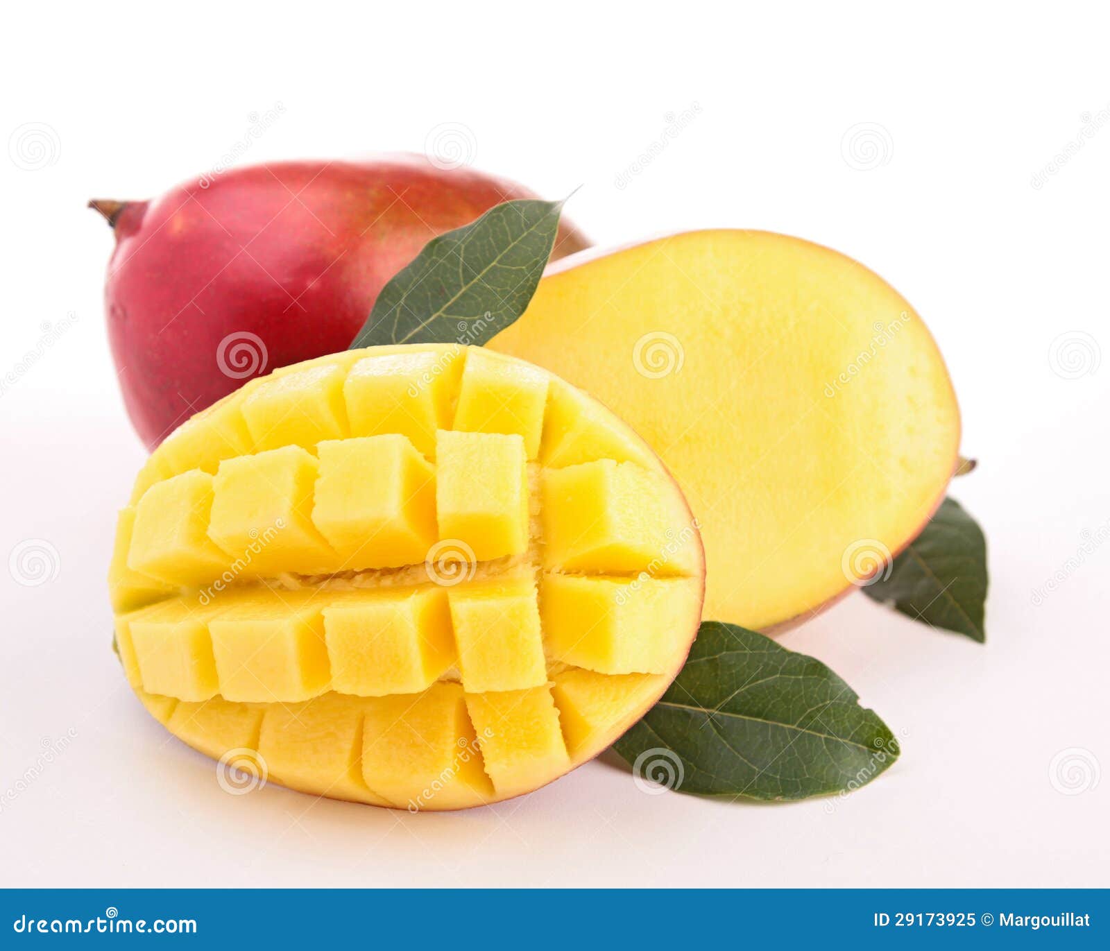 Fresh mango stock image. Image of orange, diet, leaf - 29173925