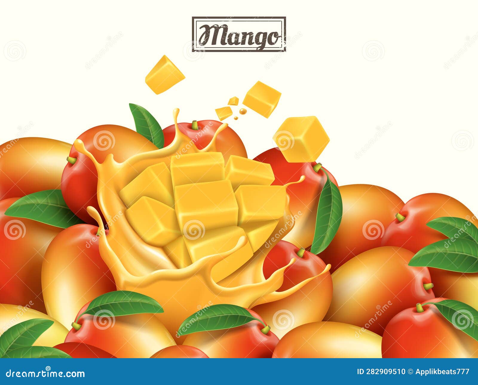 Fresh mango design stock vector. Illustration of organic - 282909510
