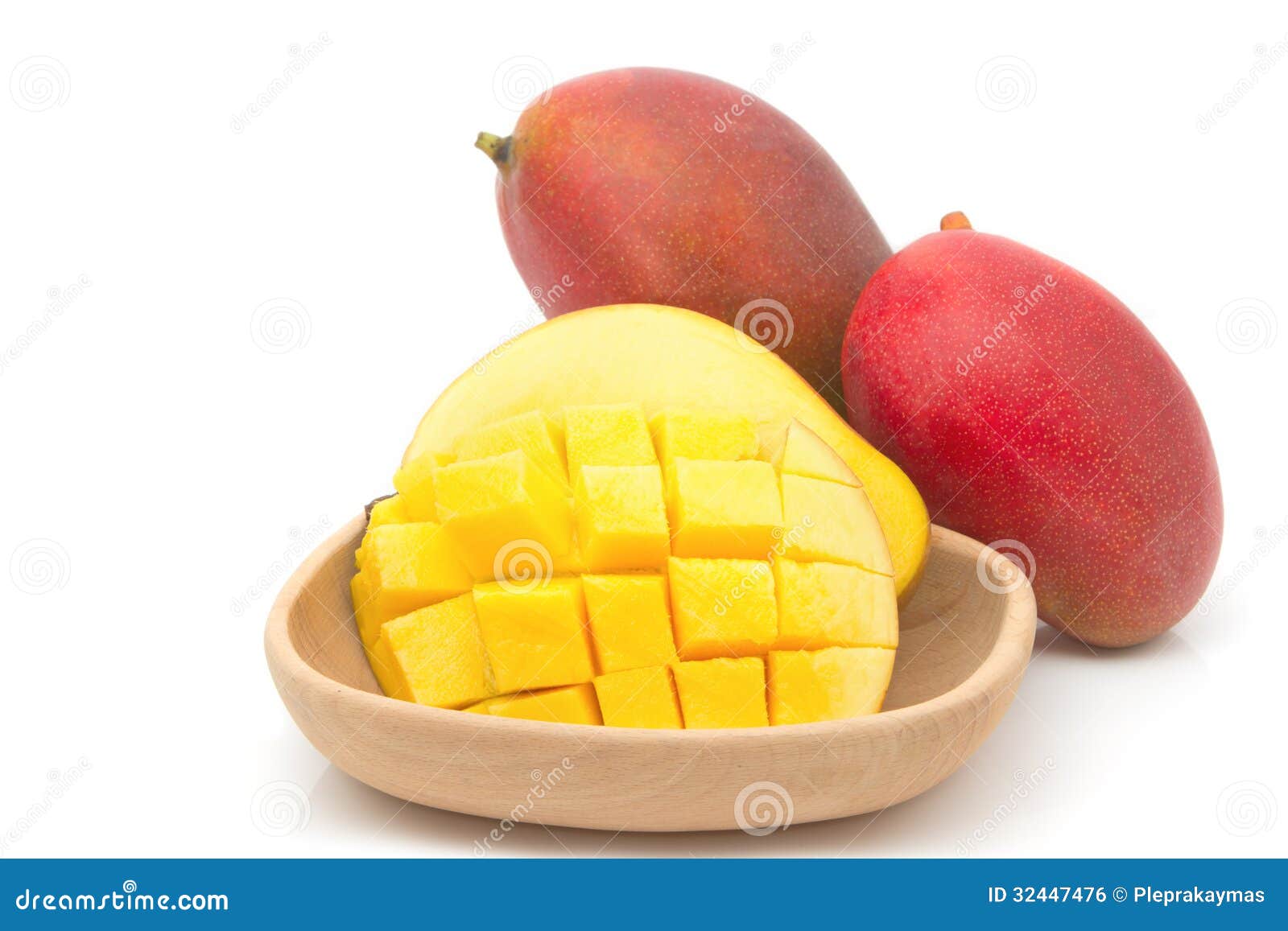 Fresh Mango Fruit with Slices Stock Photo - Image of organic, sweet ...