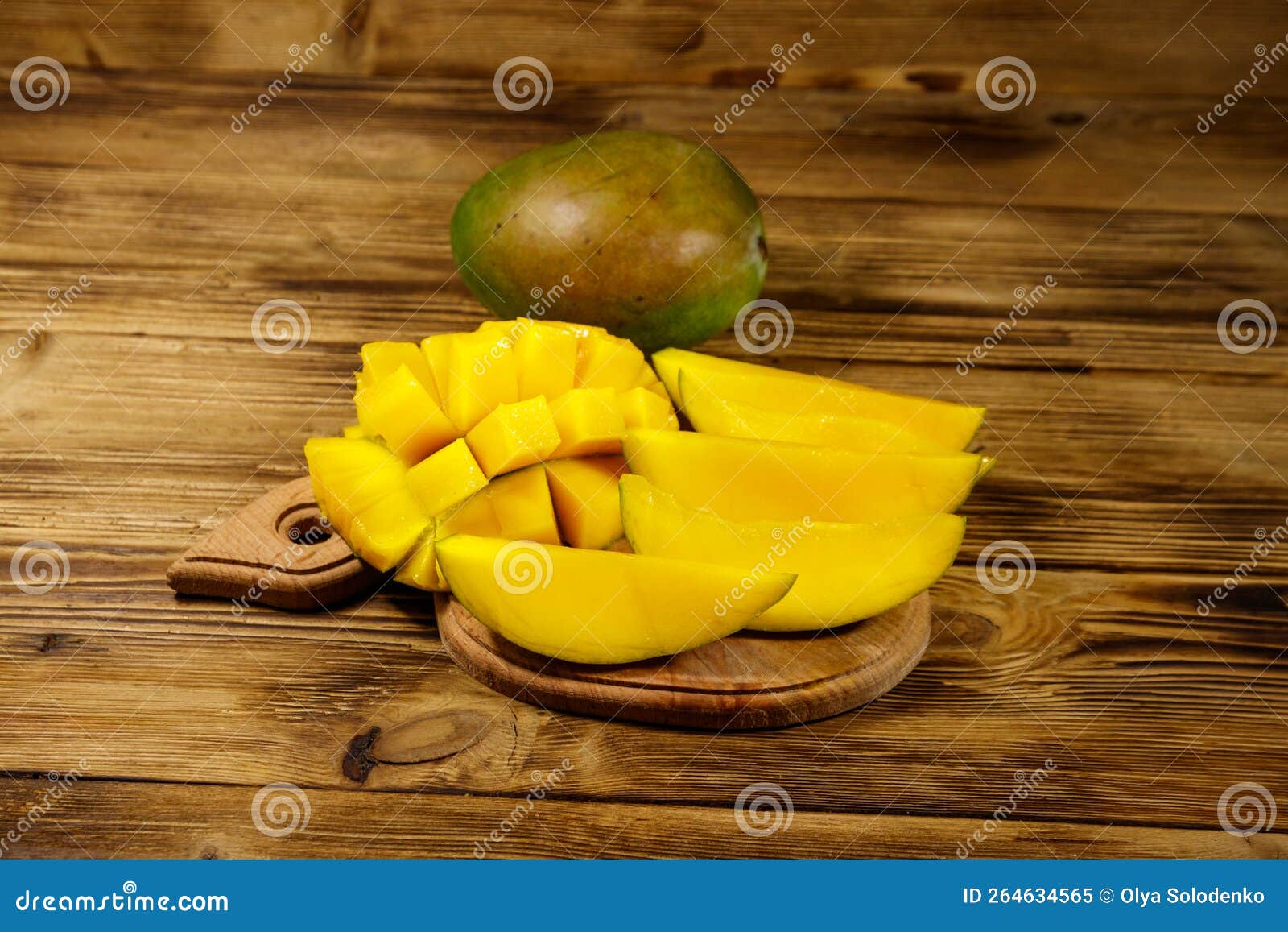 Fresh Mango Fruit on Wooden Table Stock Image - Image of fresh, natural ...