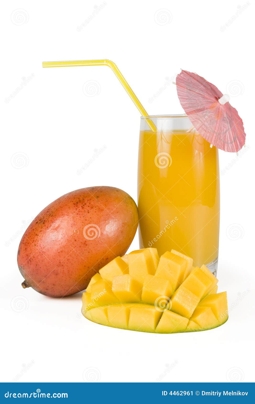 Mango Juice Glass With Mango