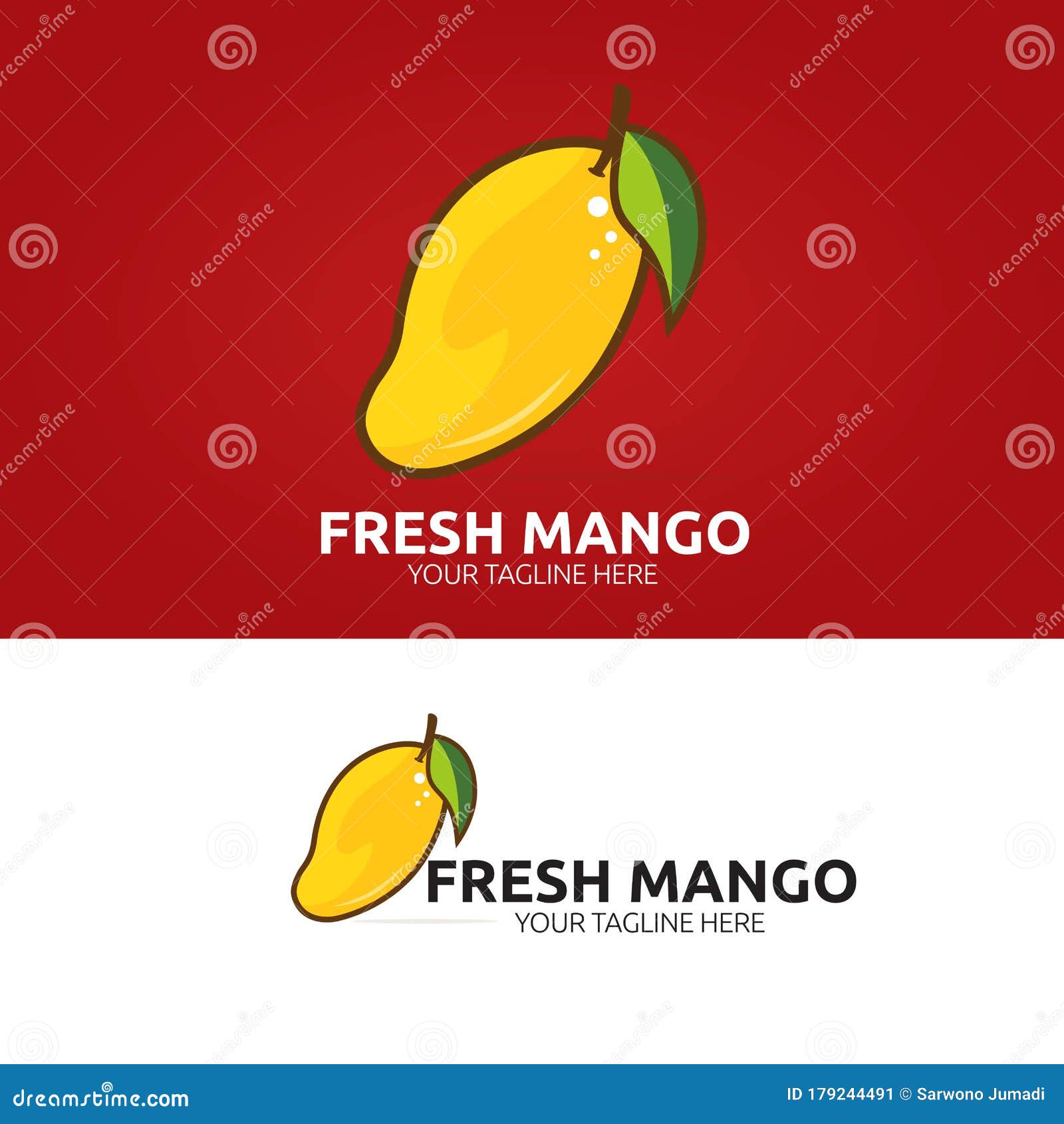 Fresh Mango Logo Vector Design Concept, Icon, Element, and Template for ...