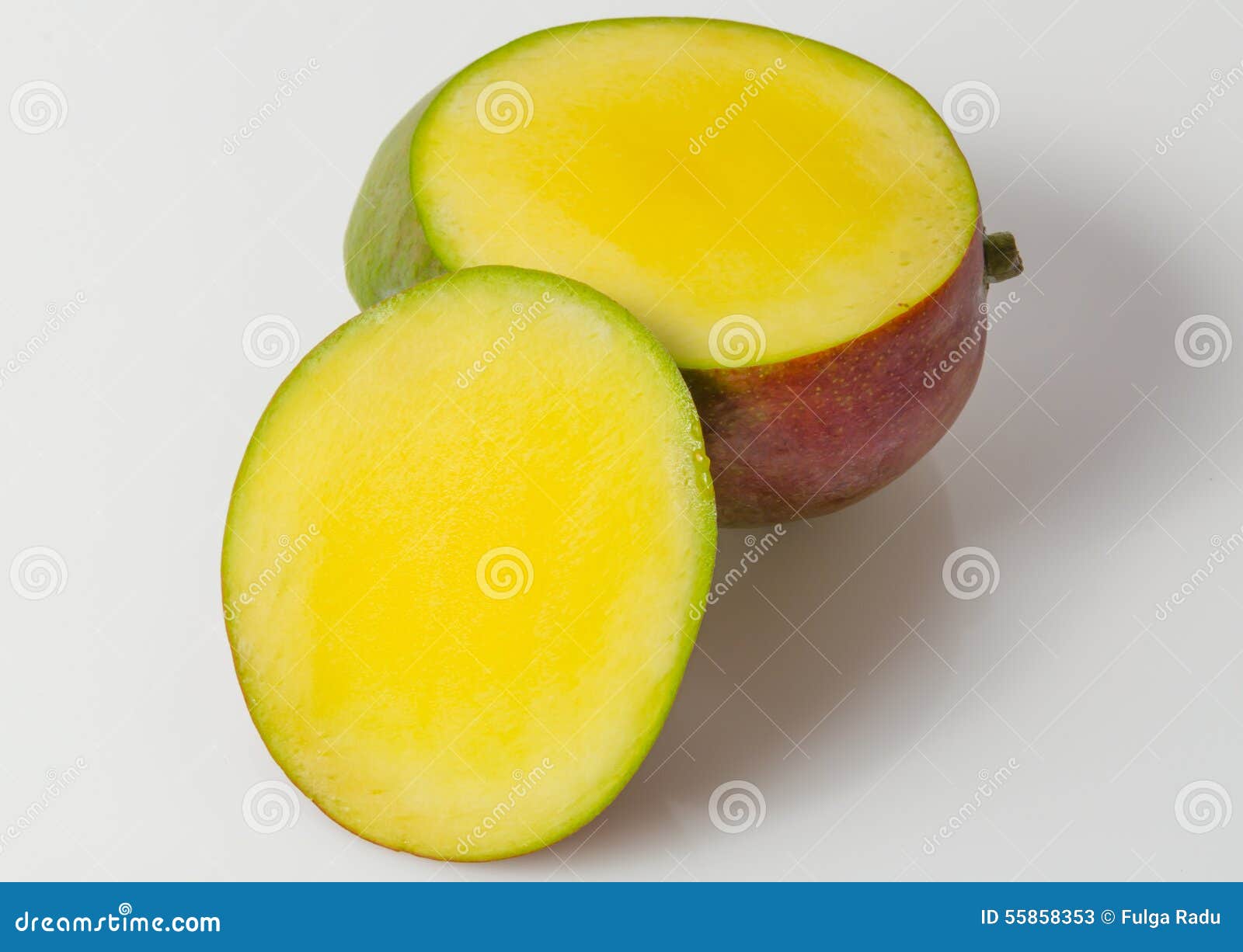 Fresh Mango Sliced Isolated Stock Image - Image of ingredient, golden ...