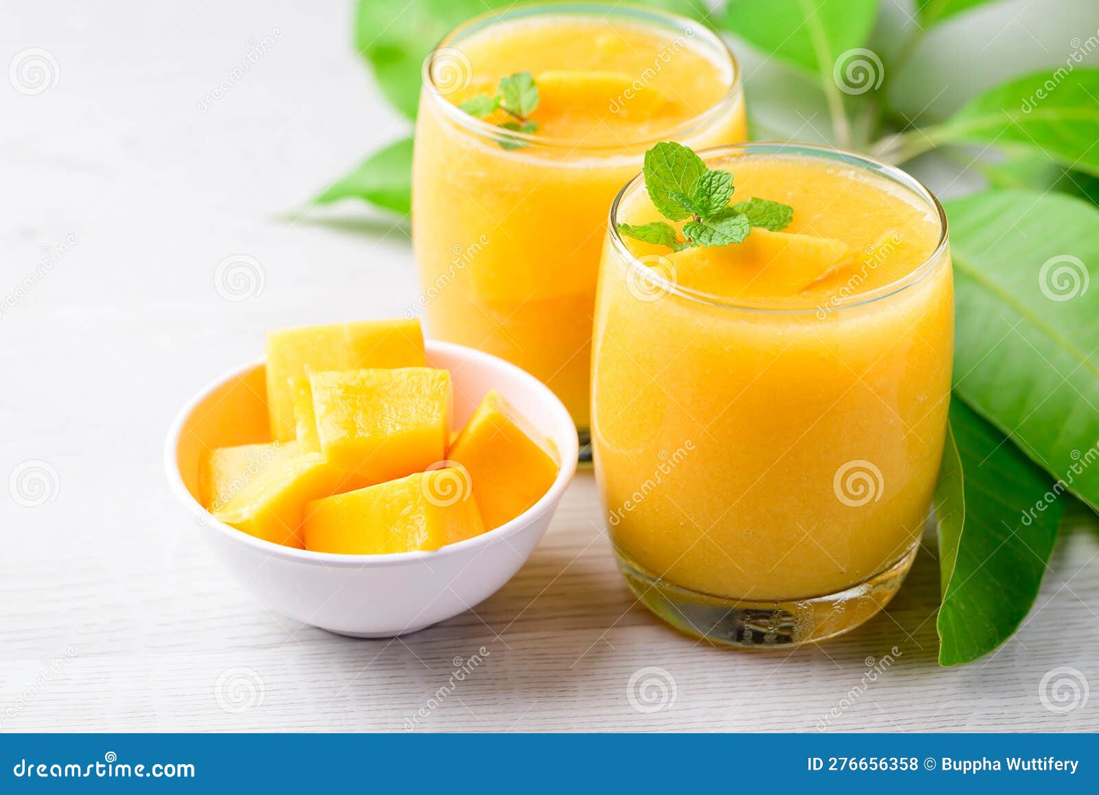 Fresh Mango Smoothie, Cold Drink in Summer Season Stock Photo - Image ...