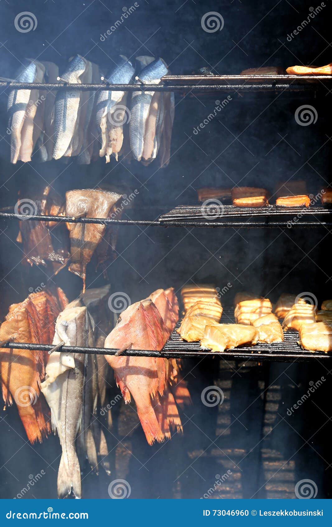 Fresh Marine Fish from Smokehouse Stock Photo - Image of rarity, conger ...