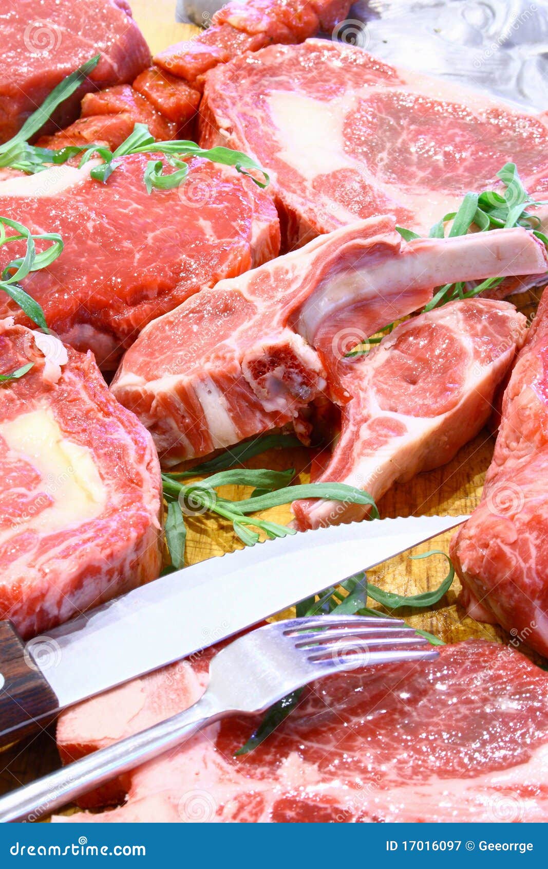 Fresh meat stock image. Image of grill, fork, food, butchery - 17016097