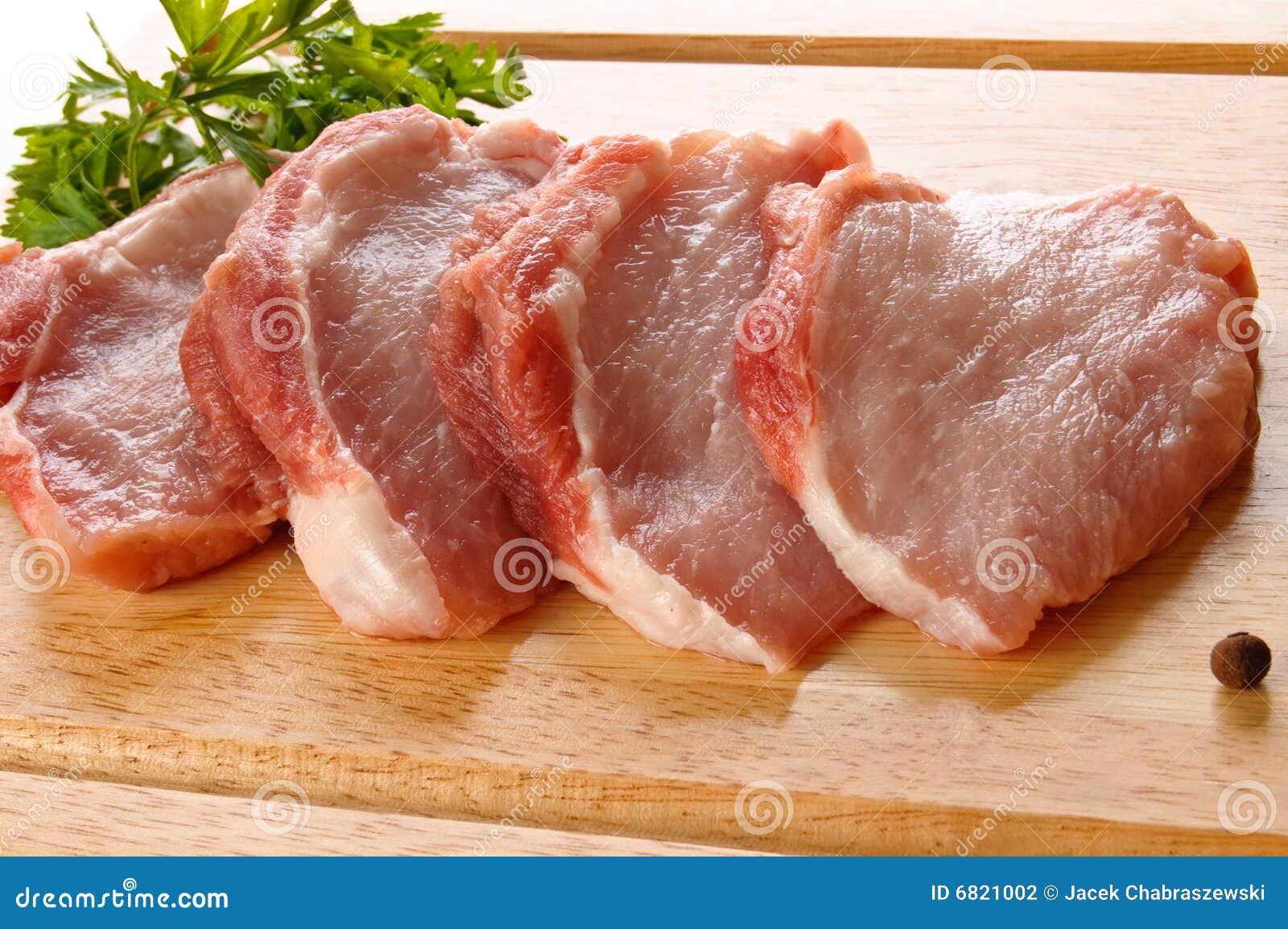 Fresh meat stock photo. Image of fresh, cuisine, parsley - 6821002