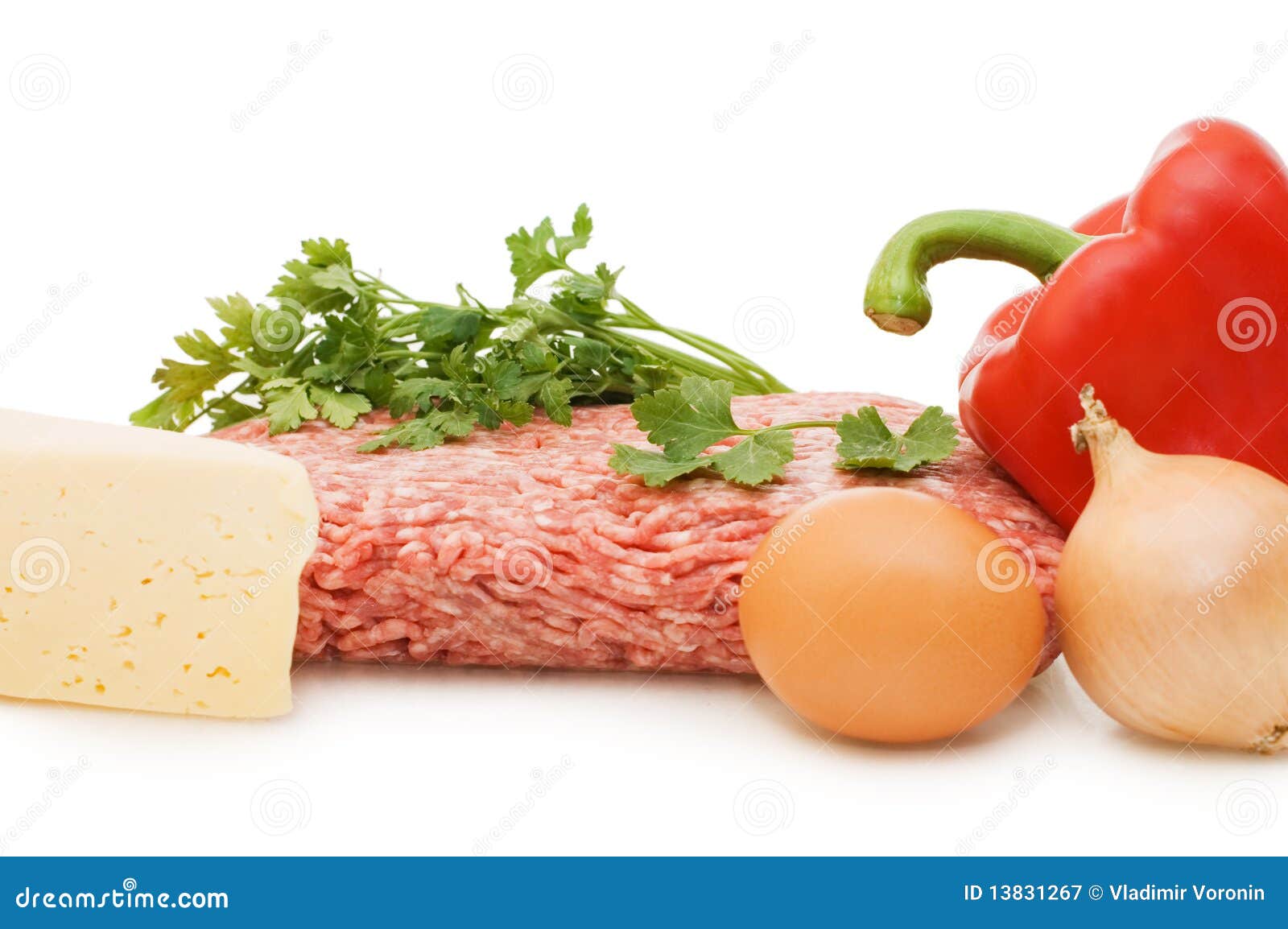 Fresh Meat and Different Components Stock Image - Image of parsley ...