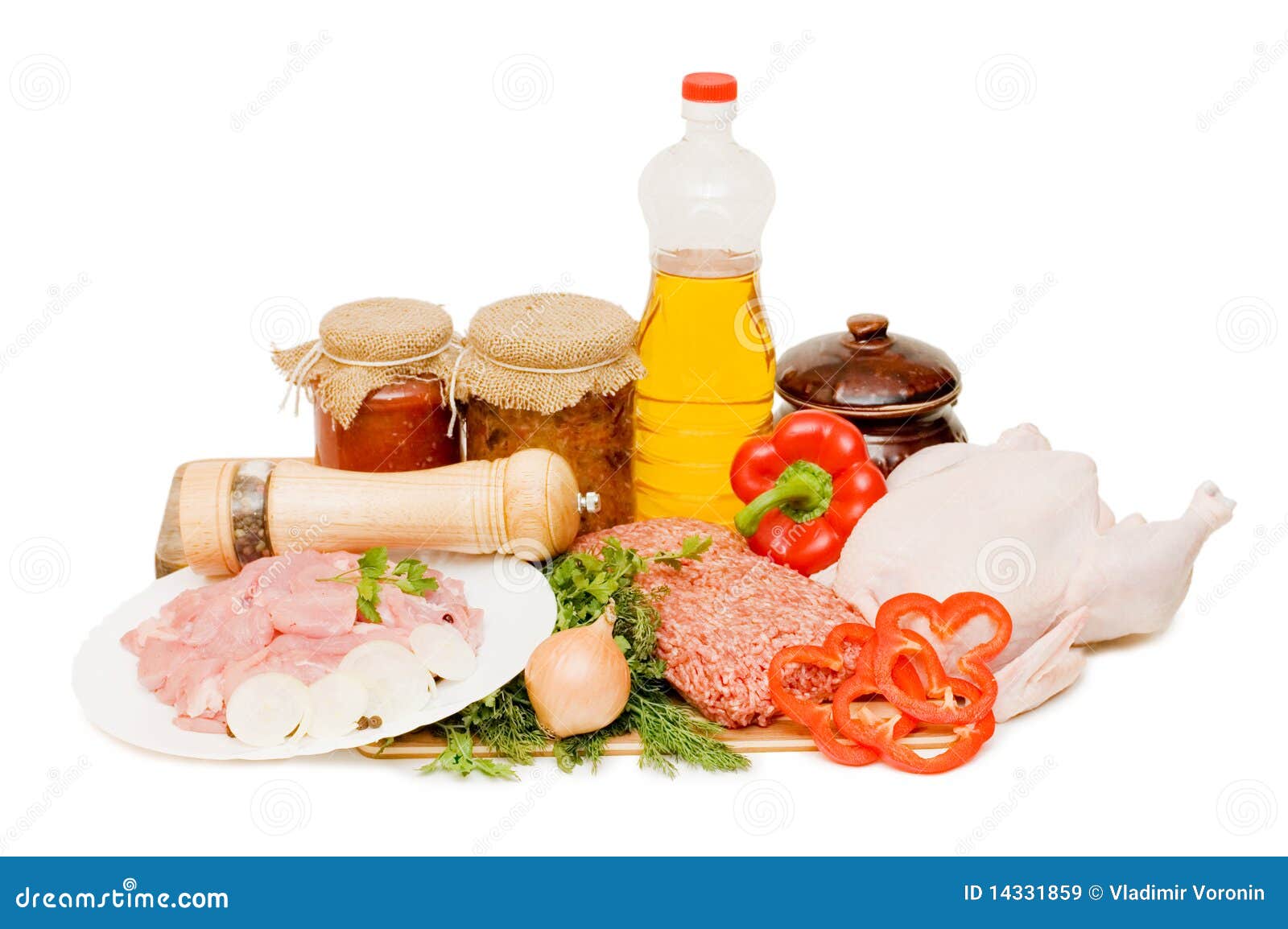 Fresh Meat and Different Components Stock Image - Image of butcher ...