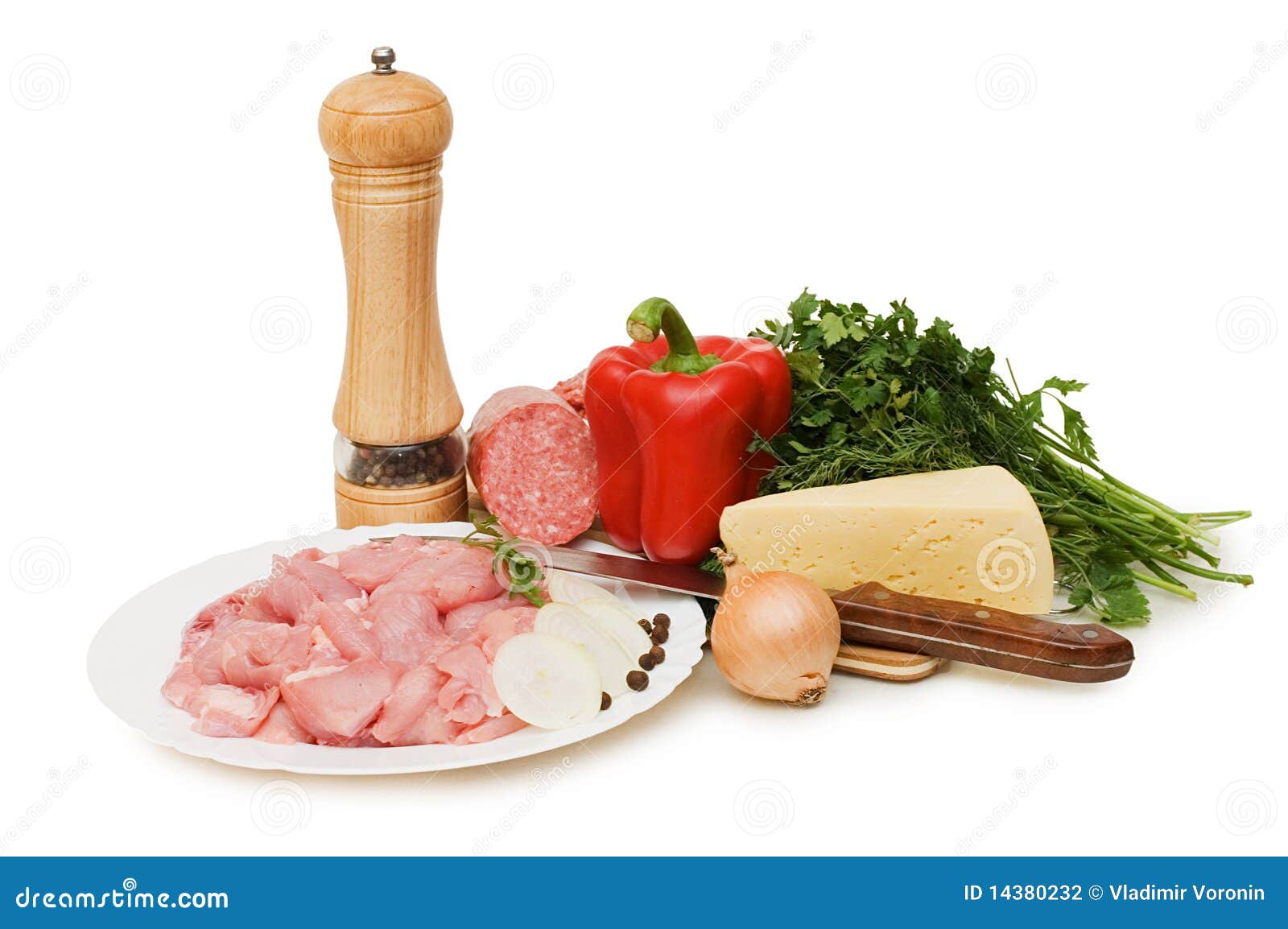 Fresh Meat And Different Components Stock Photo - Image of spice ...