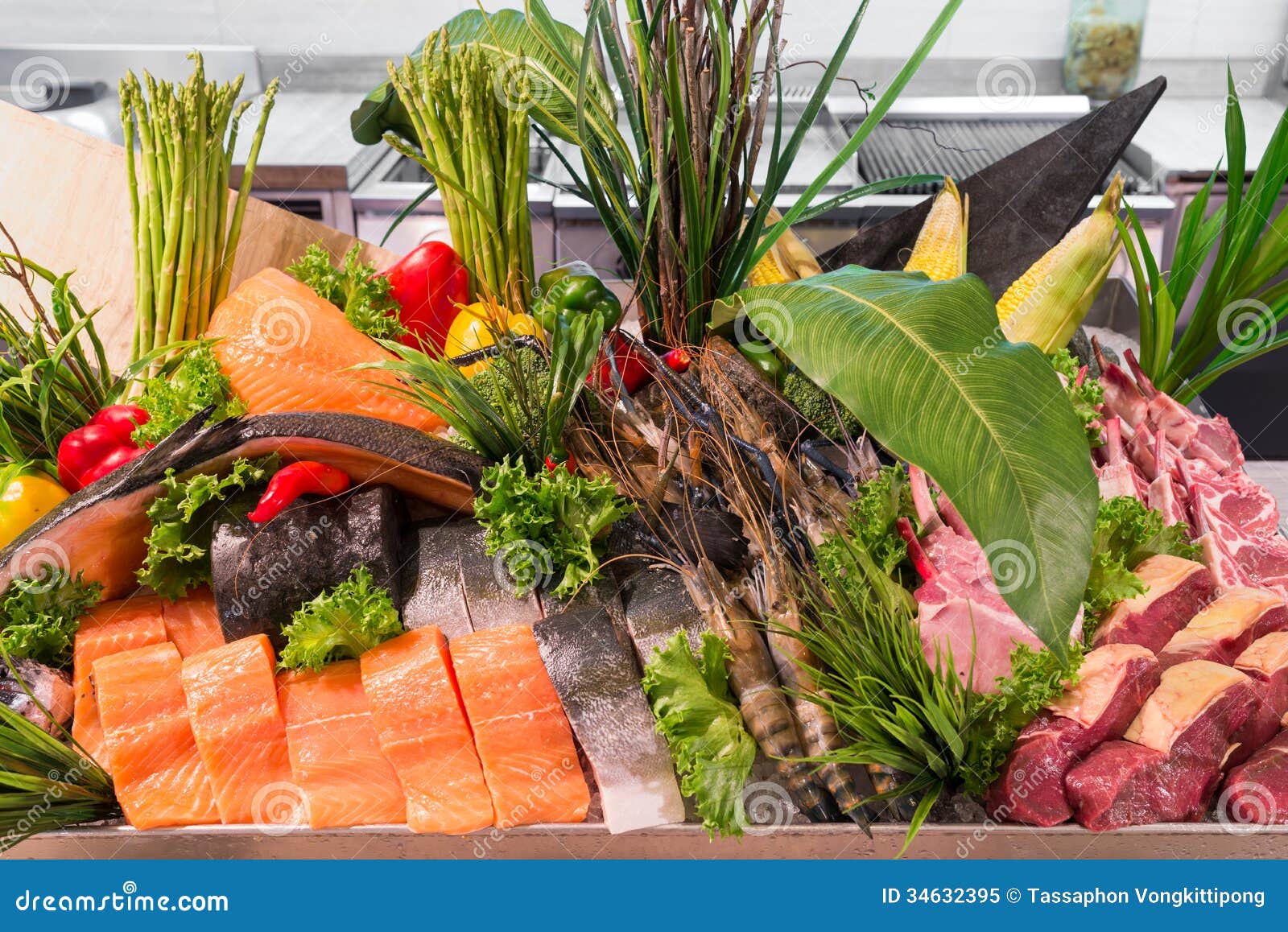 Fresh meat fish vegetables stock image. Image of beef - 34632395