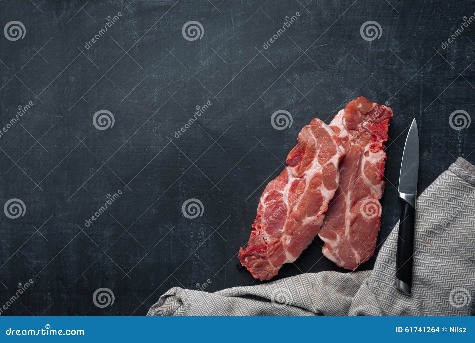 Fresh meat food background stock photo. Image of empty - 61741264