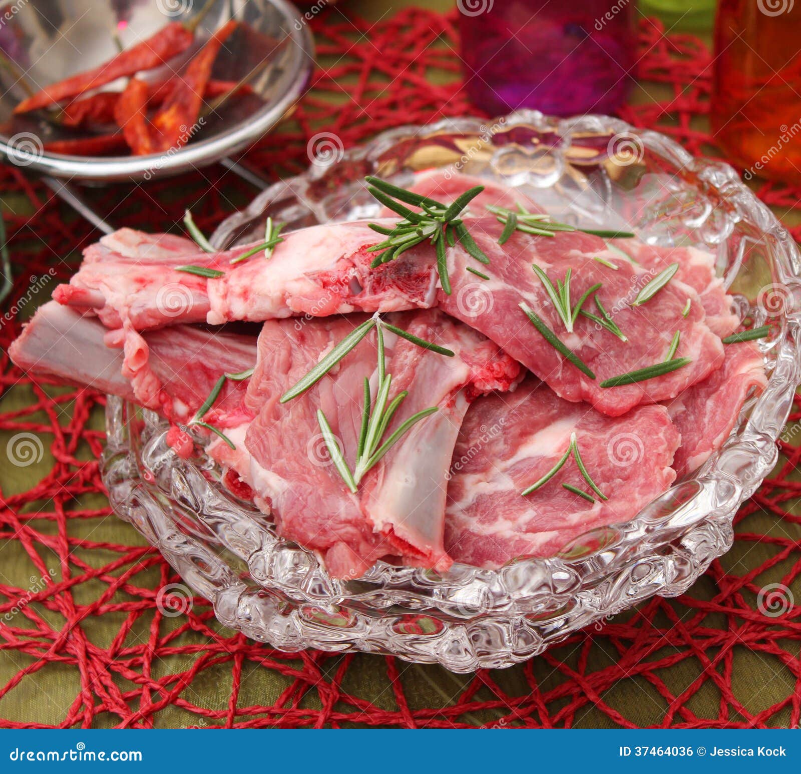 Fresh meat of a lamb stock photo. Image of gourmet, freshness - 37464036