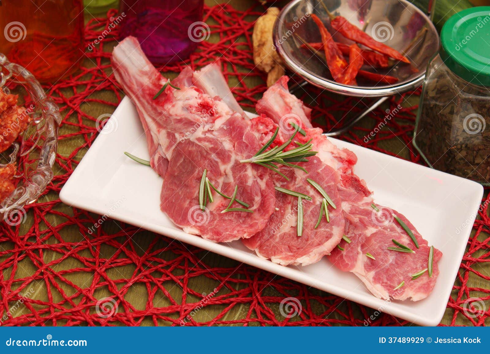 Fresh meat of a lamb stock image. Image of lunch, meal - 37489929