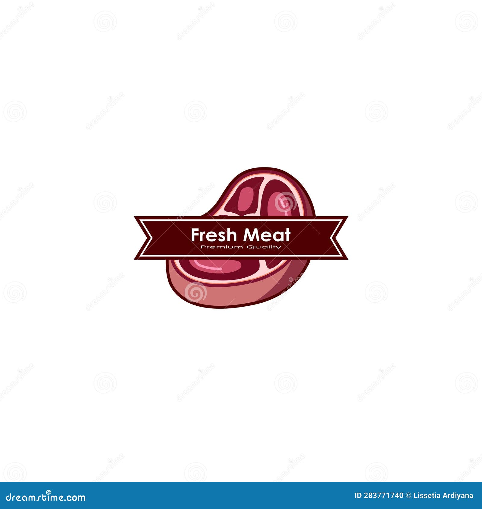 Fresh Meat Logo Design Vector Graphics Stock Vector - Illustration of ...