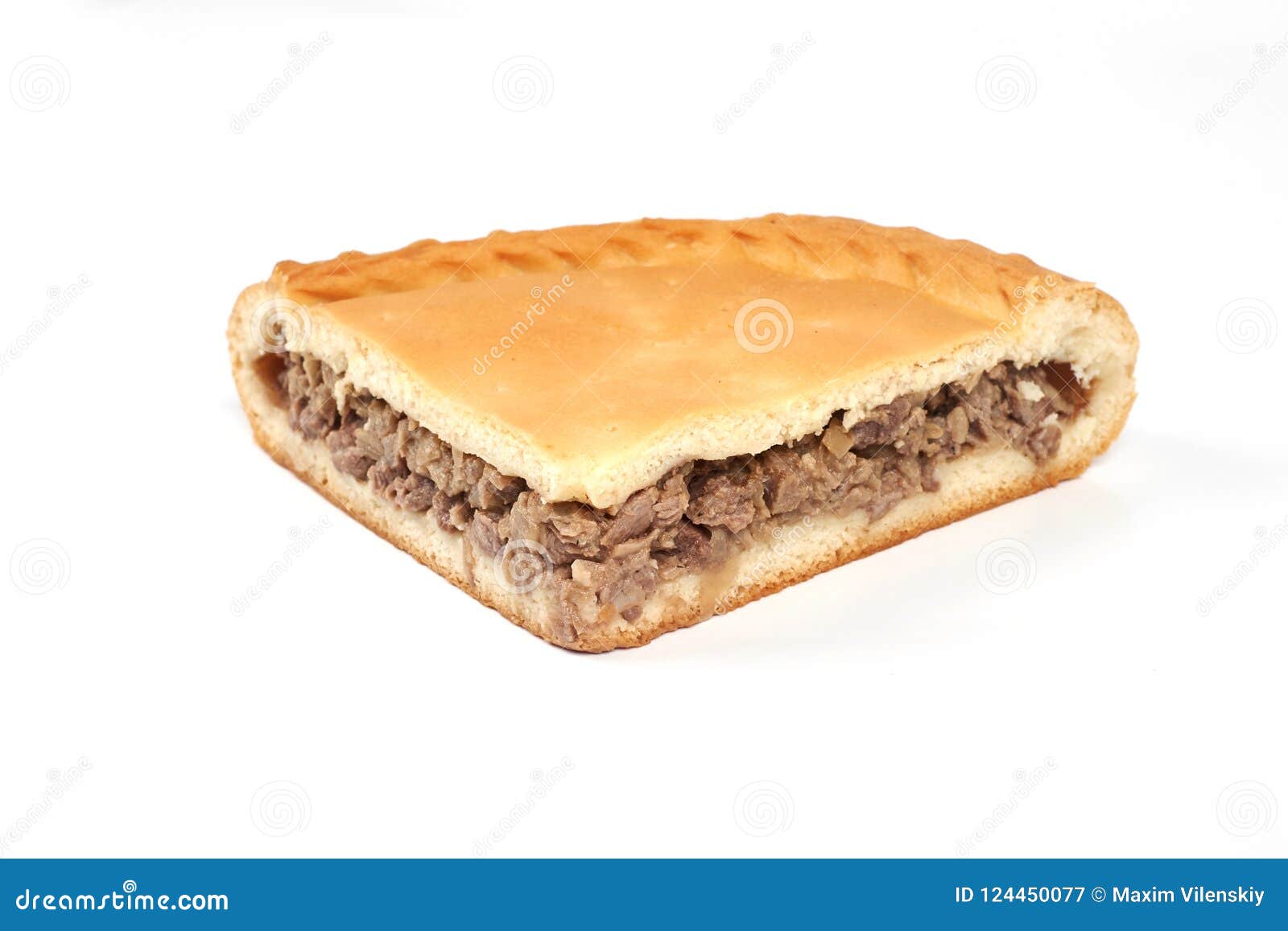 Meat Pie, Isolated on White Background Stock Image - Image of pork ...