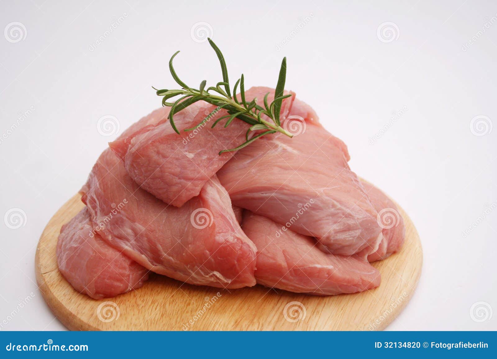 Fresh meat of a pork stock photo. Image of rosemary, freshness - 32134820