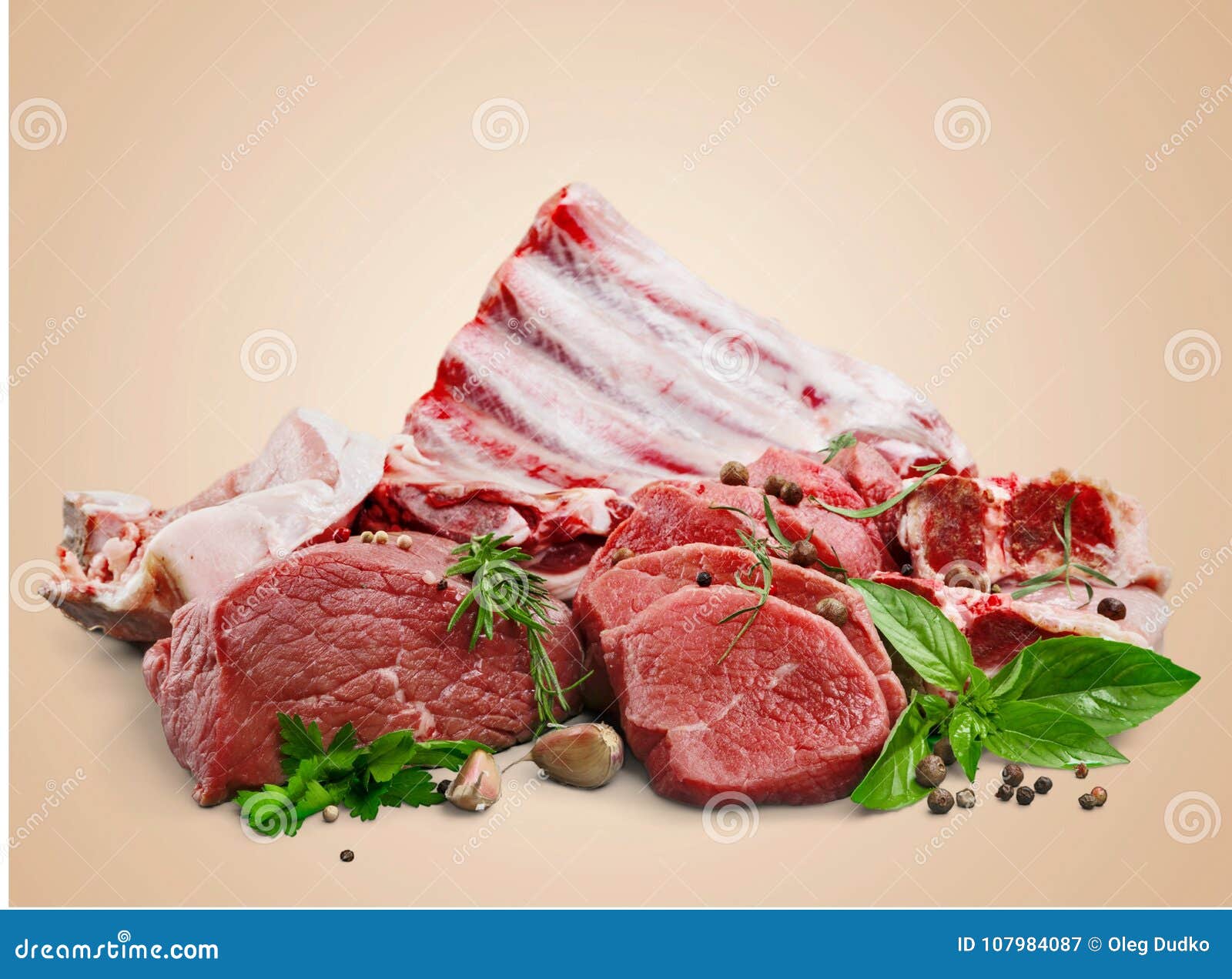 Fresh Raw Meat on Background Stock Image - Image of chop, gourmet ...