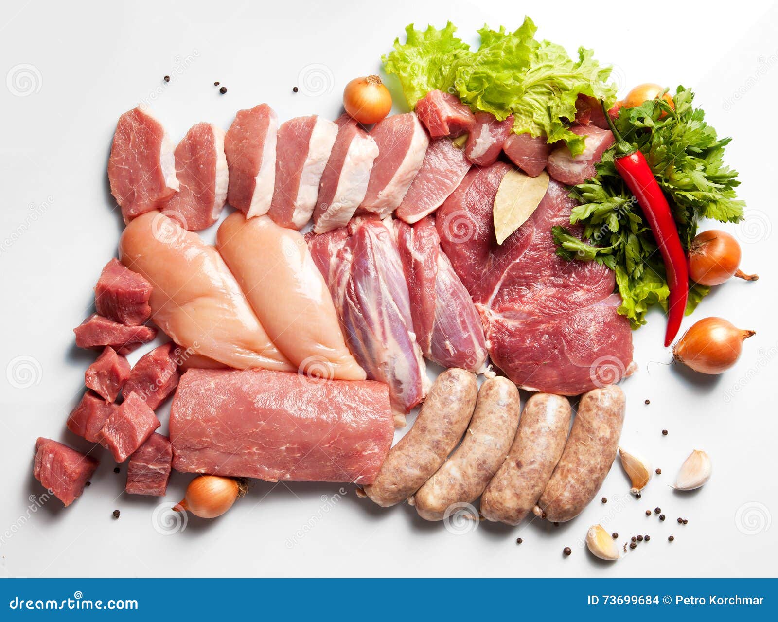 Fresh Meat Ready To Cook with Ingredient Stock Photo - Image of ...