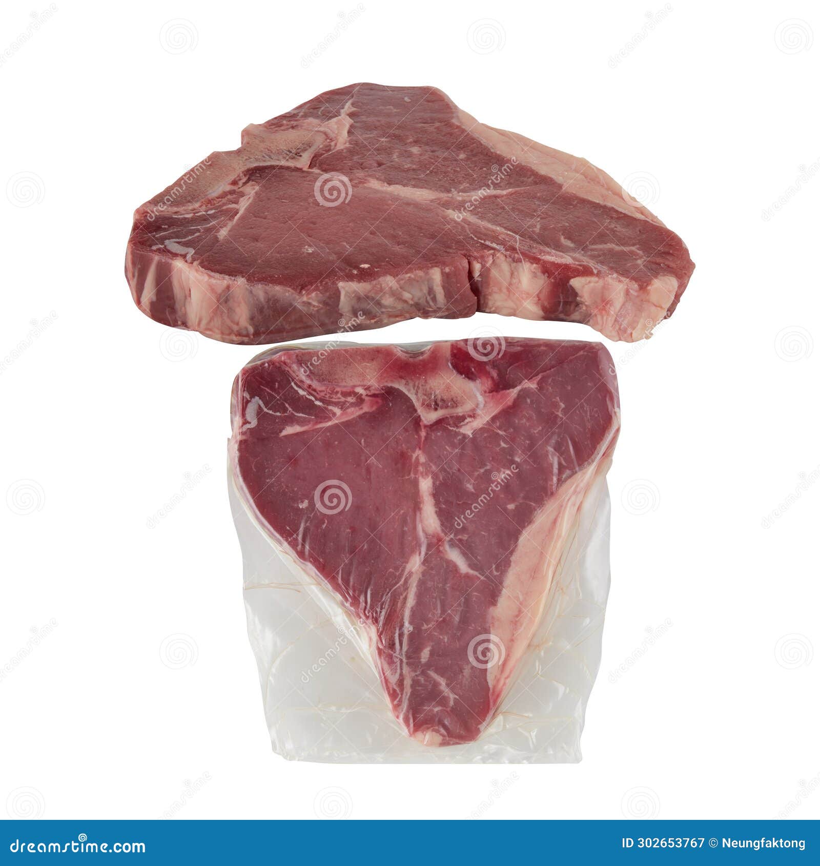 Fresh Meat Set Cut Out Isolated White Background with Clipping Path ...