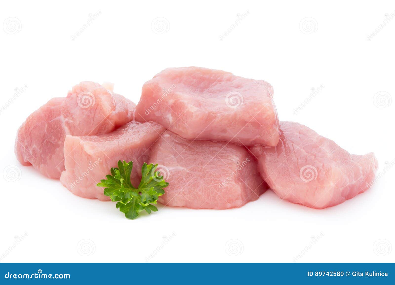 Fresh Meat on Slice on the White Background. Stock Photo - Image of ...