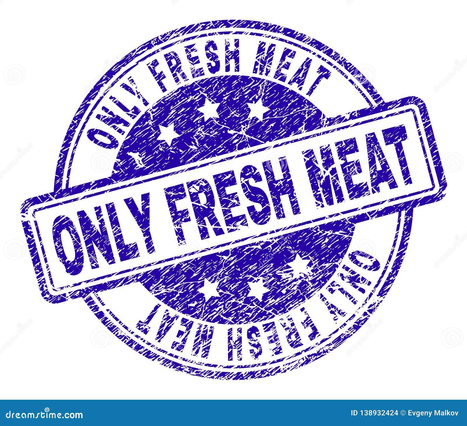 Grunge Textured only FRESH MEAT Stamp Seal Stock Vector - Illustration ...