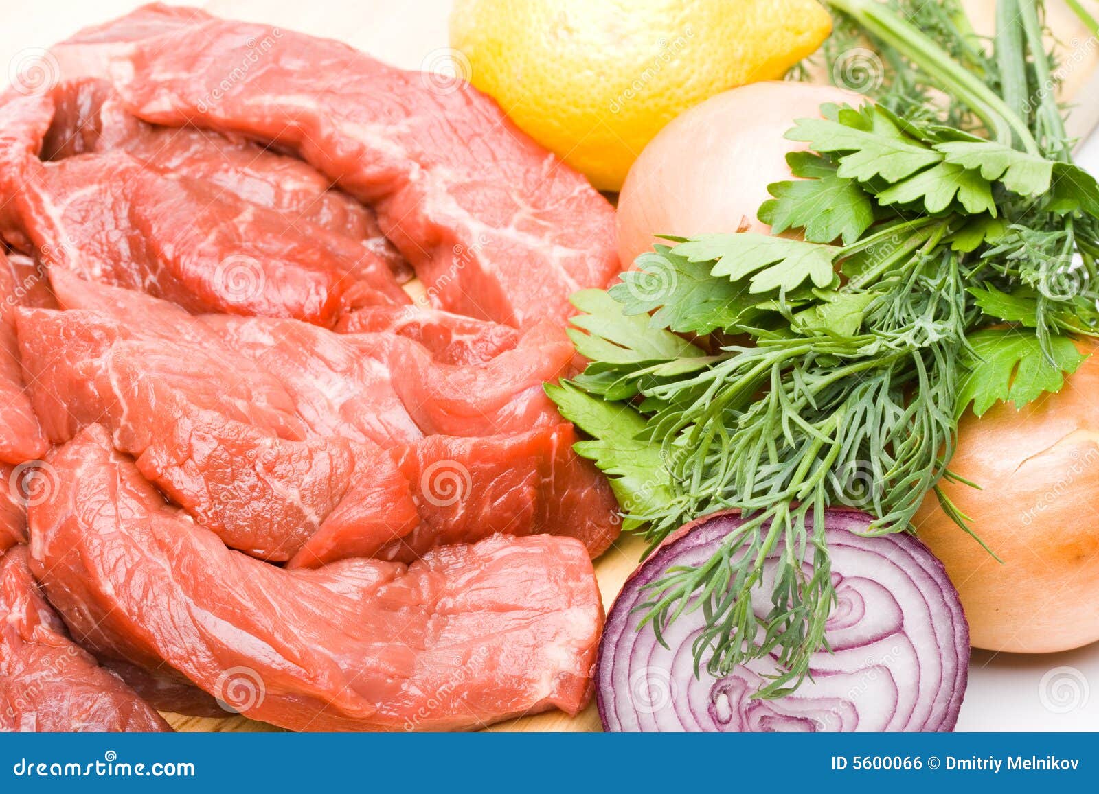 Fresh meat with vegetables stock photo. Image of meal - 5600066