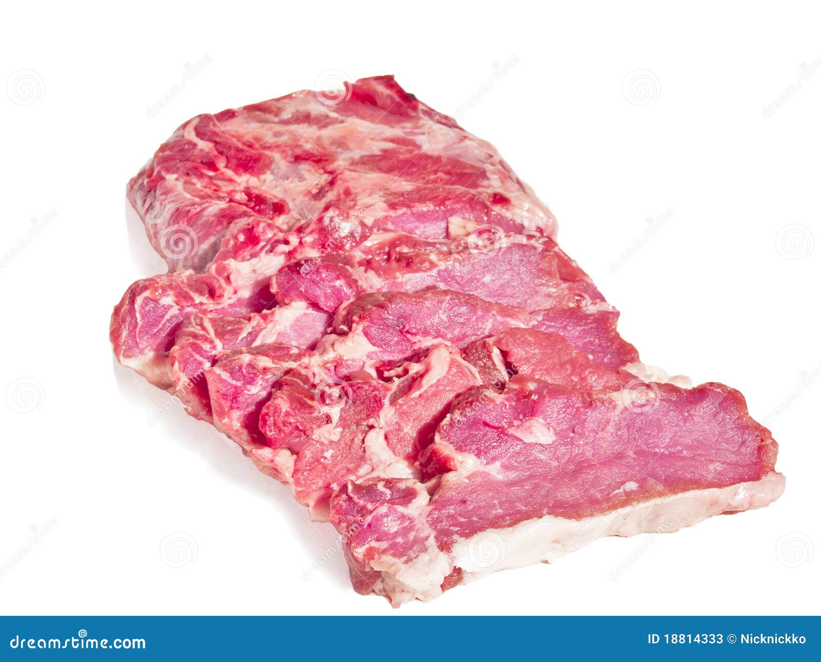 Fresh Meat on a White Background Stock Image - Image of chop, filet ...