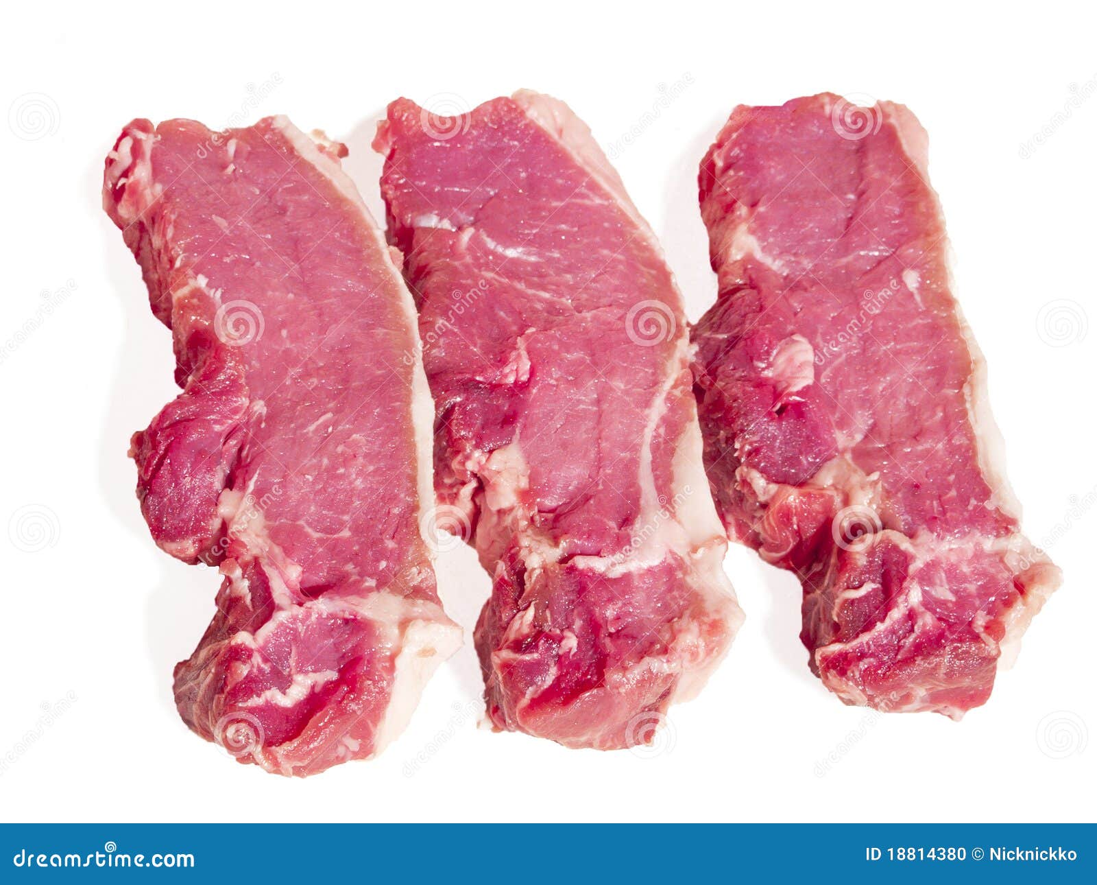 Fresh Meat on a White Background Stock Photo - Image of meal ...